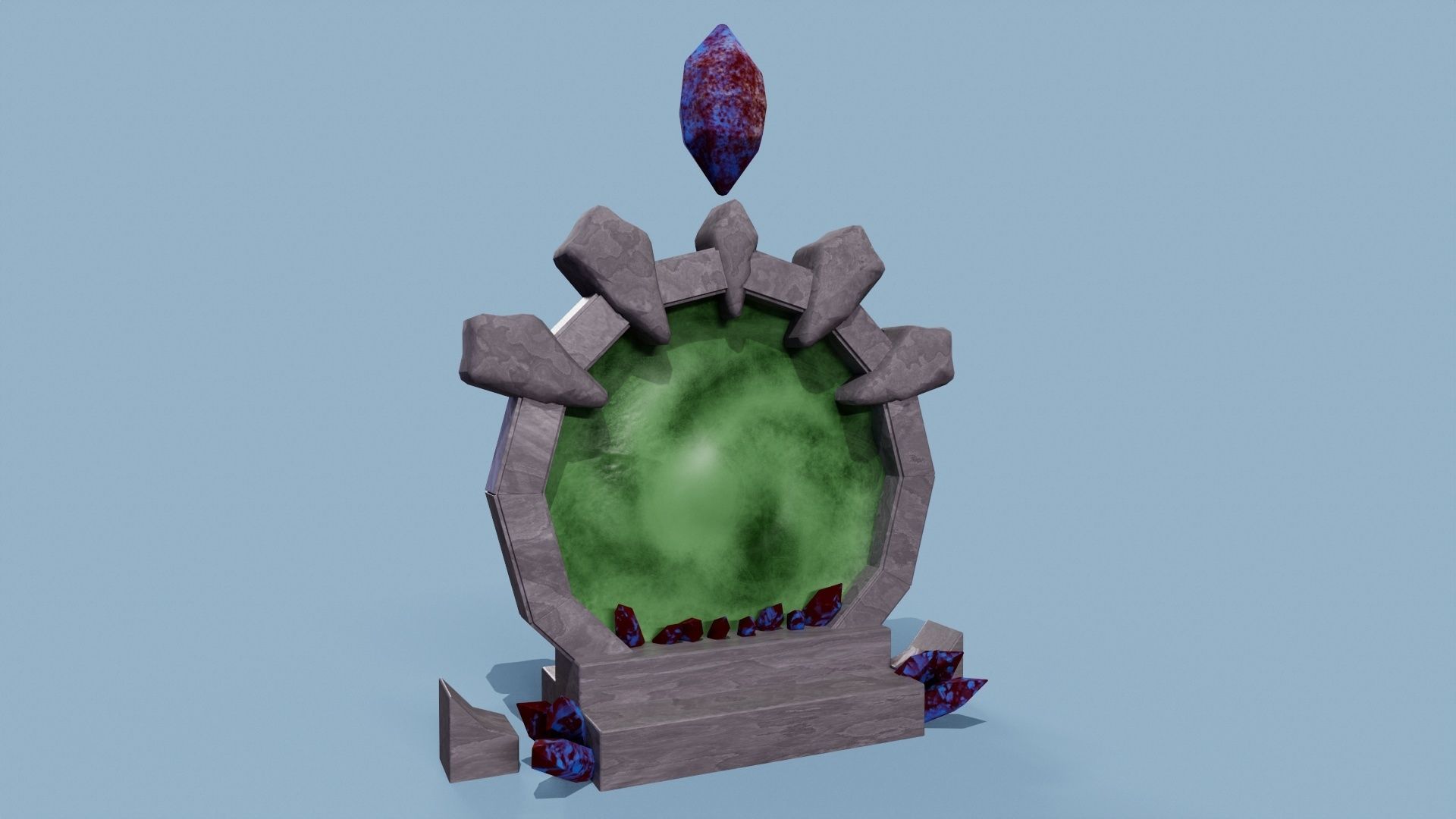 3D model Magical portal VR / AR / low-poly | CGTrader