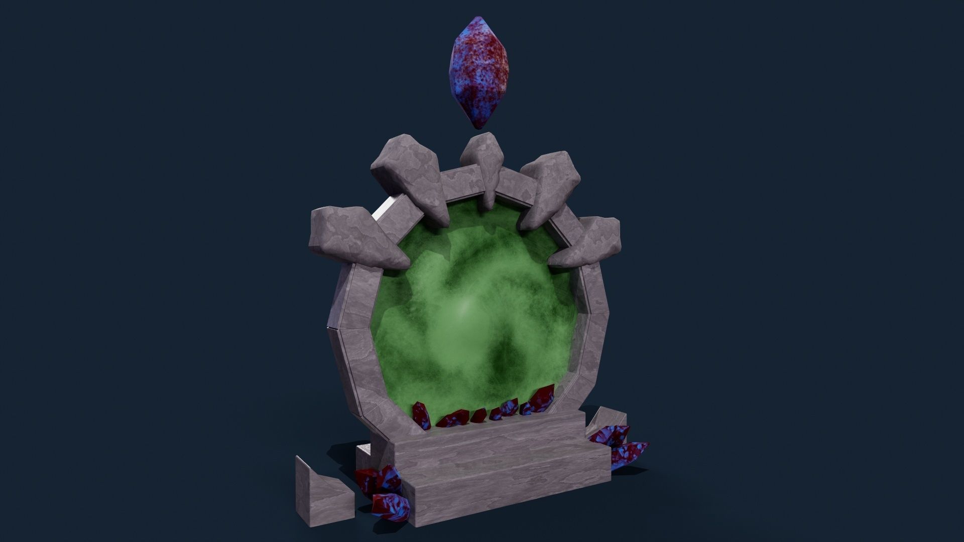 3D model Magical portal VR / AR / low-poly | CGTrader