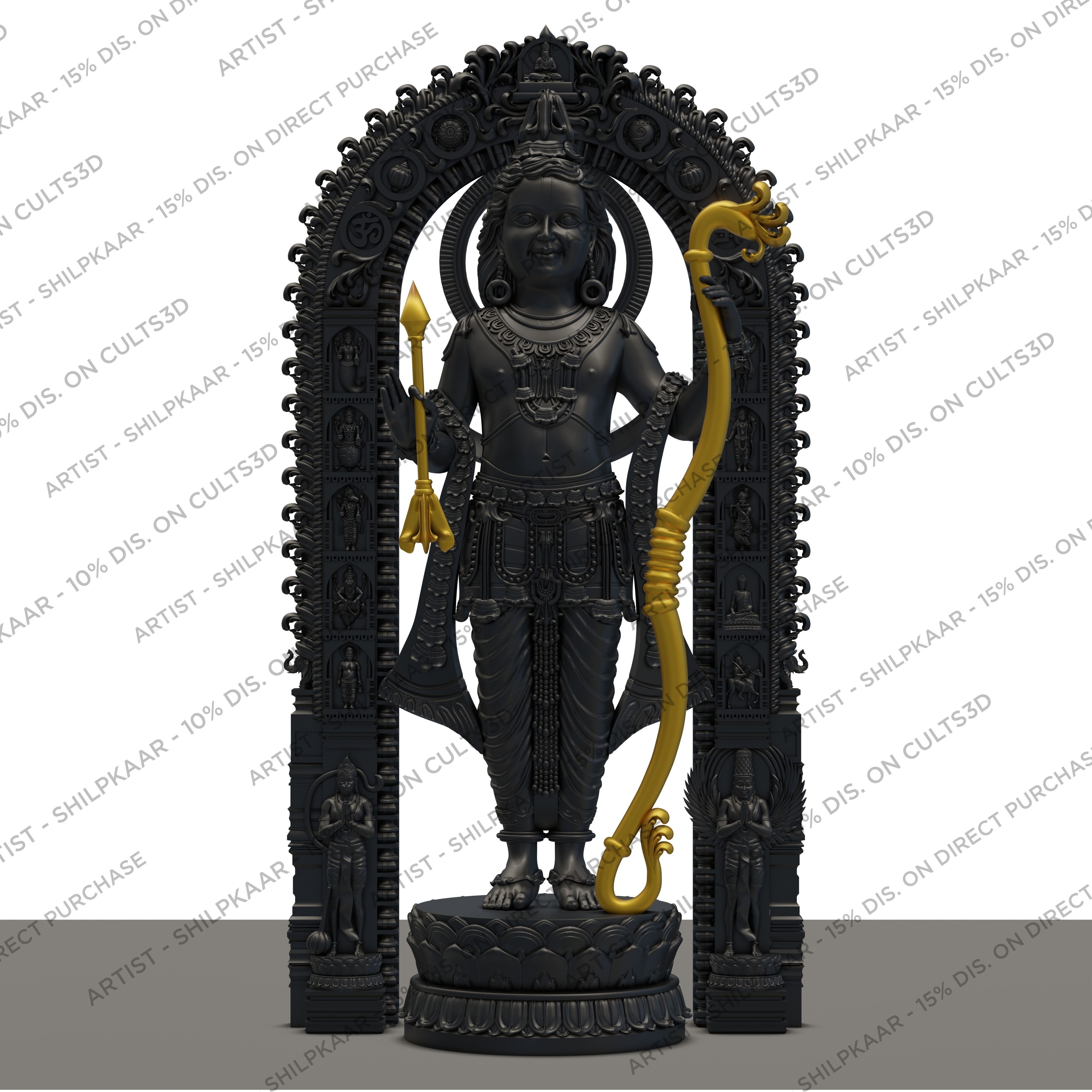 Ram Lalla Murti 3d model with mehrav prabhvalli 3D model 3D printable ...