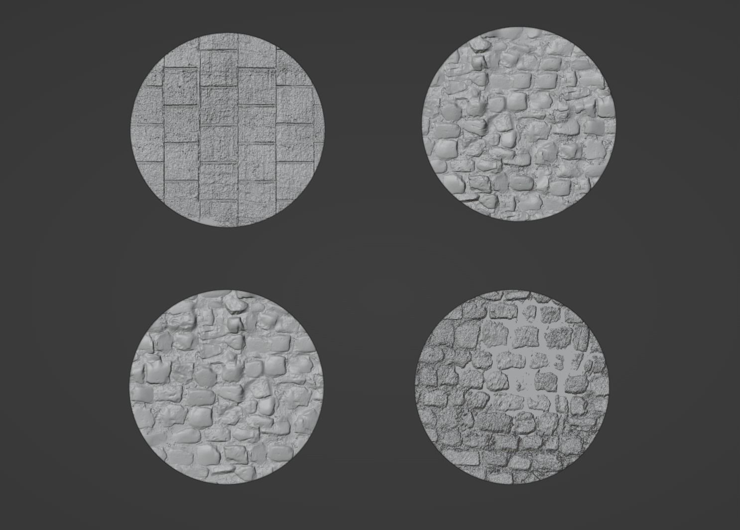 20 Miniature stone bases war hammer 3D model 3D printable | CGTrader