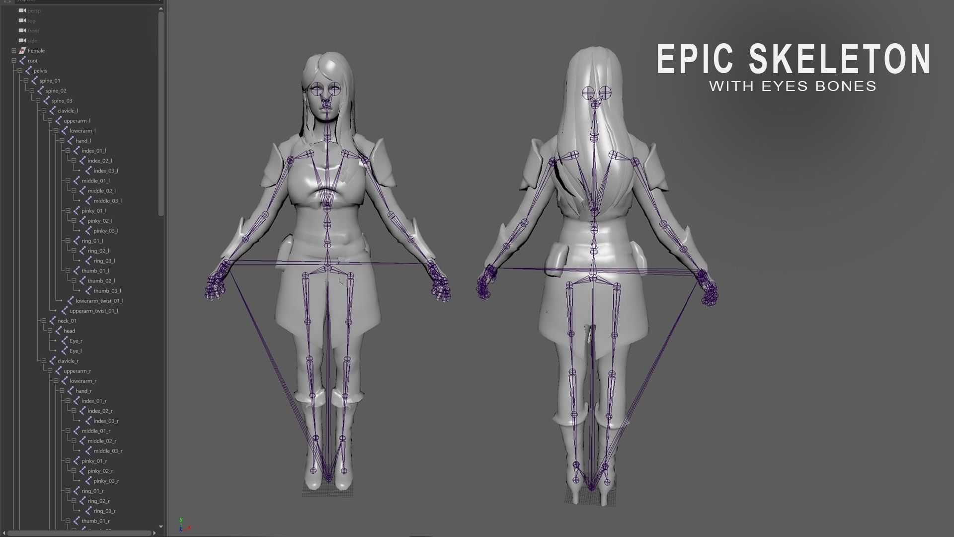 3D model Fantasy Girl 1 - Agatha VR / AR / low-poly | CGTrader