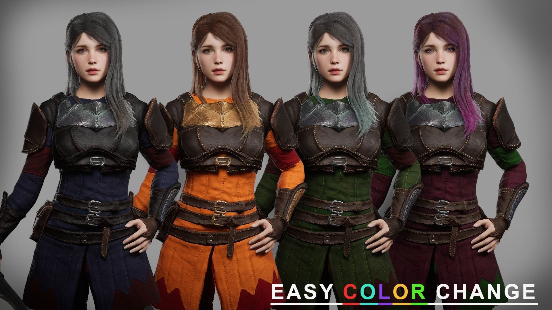 3d Model Fantasy Girl 1 Agatha Vr Ar Low Poly Cgtrader