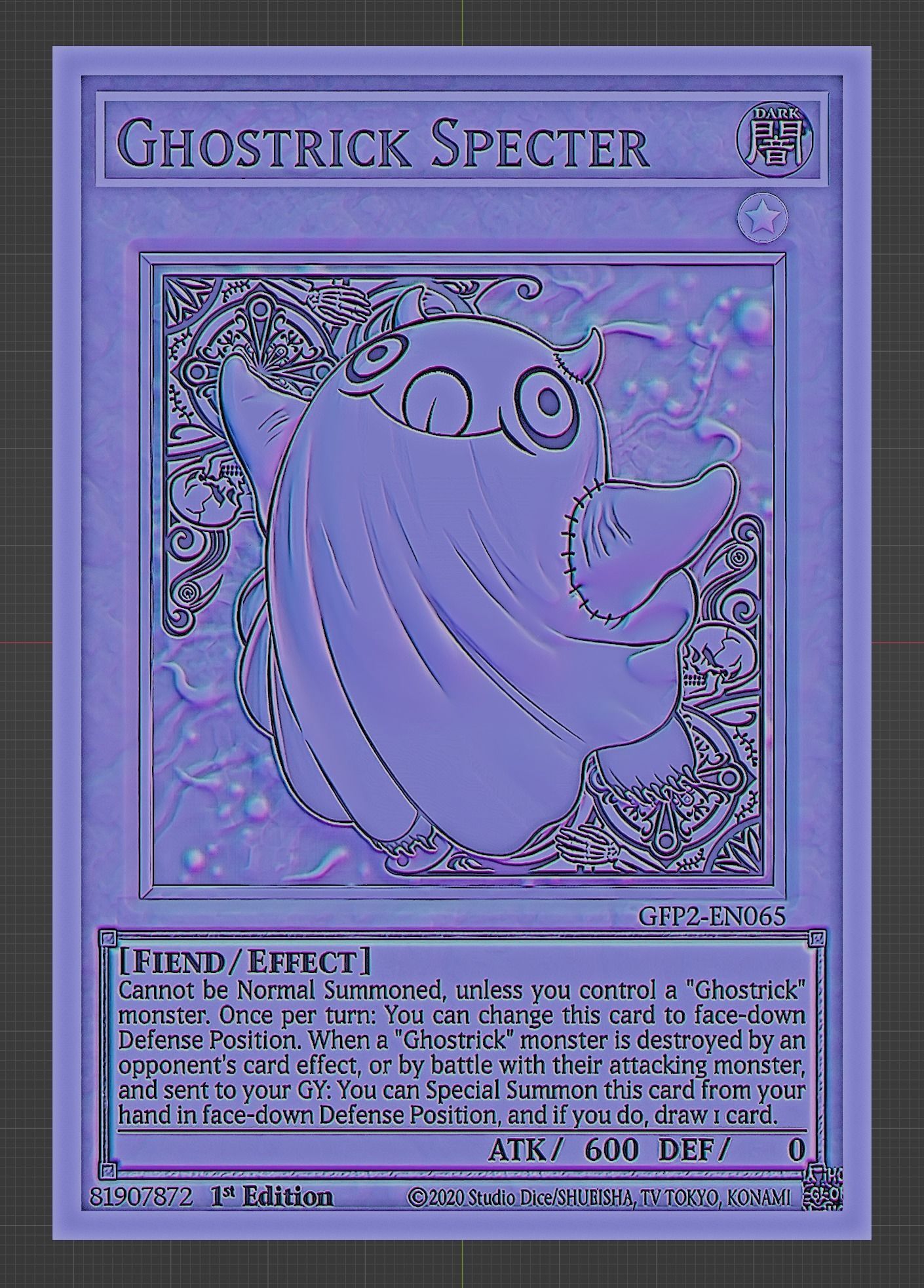 Ghostrick Specter - yuygioh free 3D model 3D printable | CGTrader