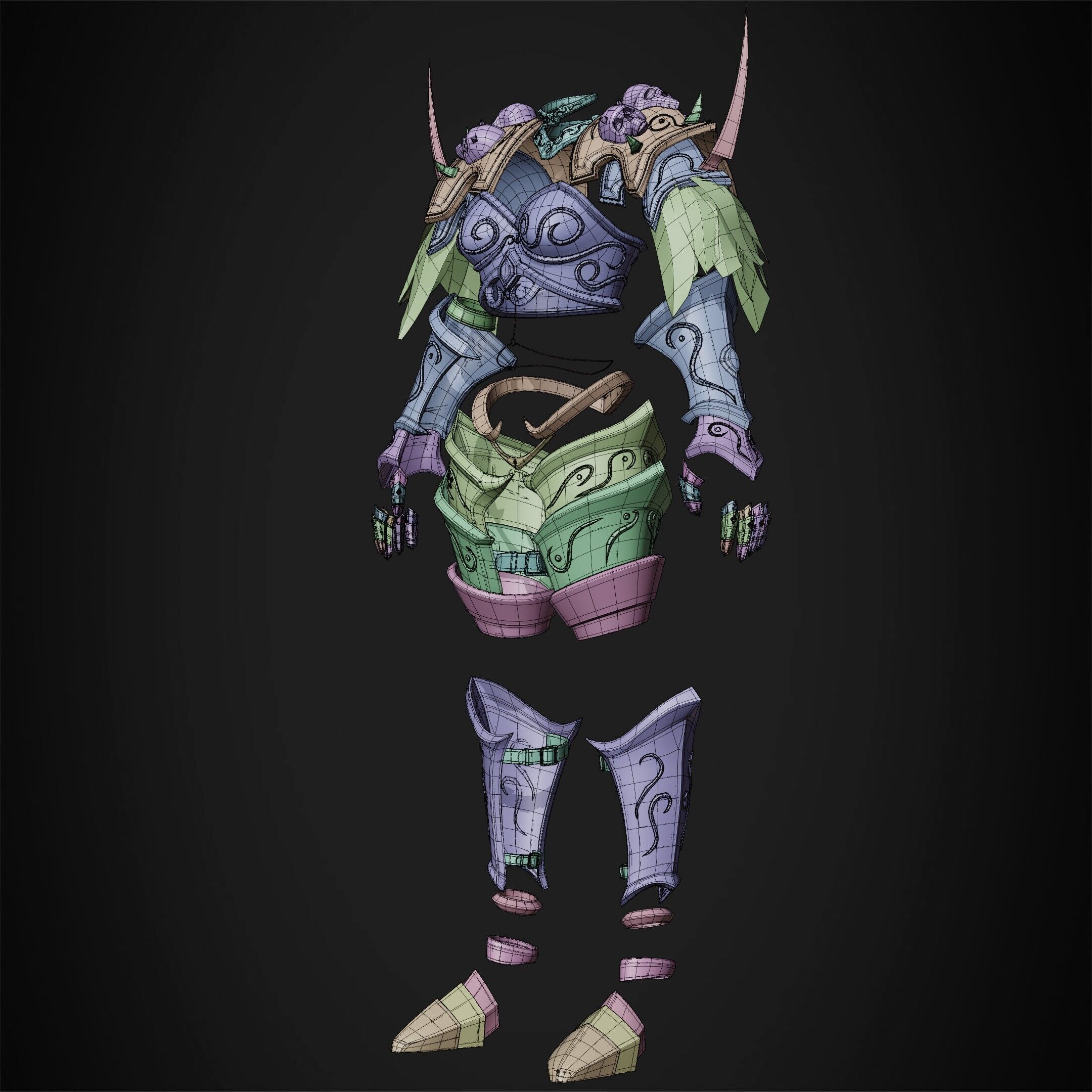 World of Warcraft Sylvanas Armor for Cosplay 3D model 3D printable ...