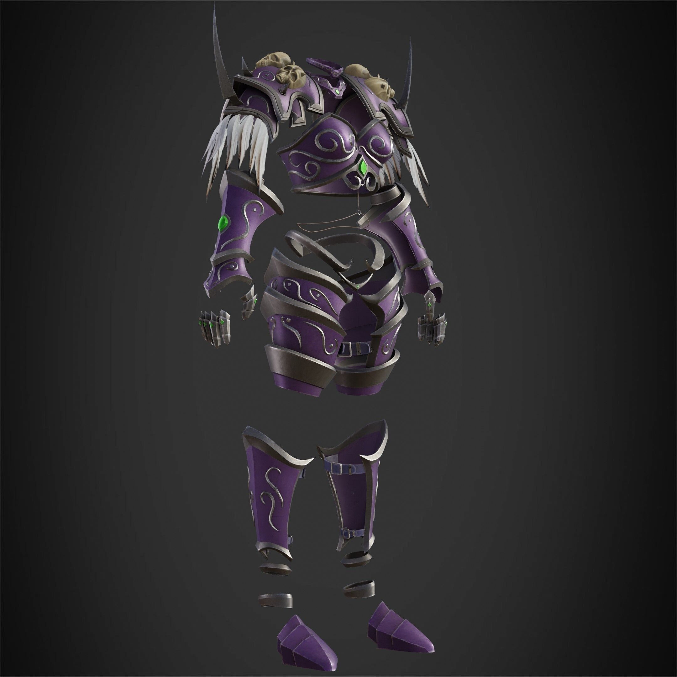 World of Warcraft Sylvanas Armor for Cosplay 3D model 3D printable ...
