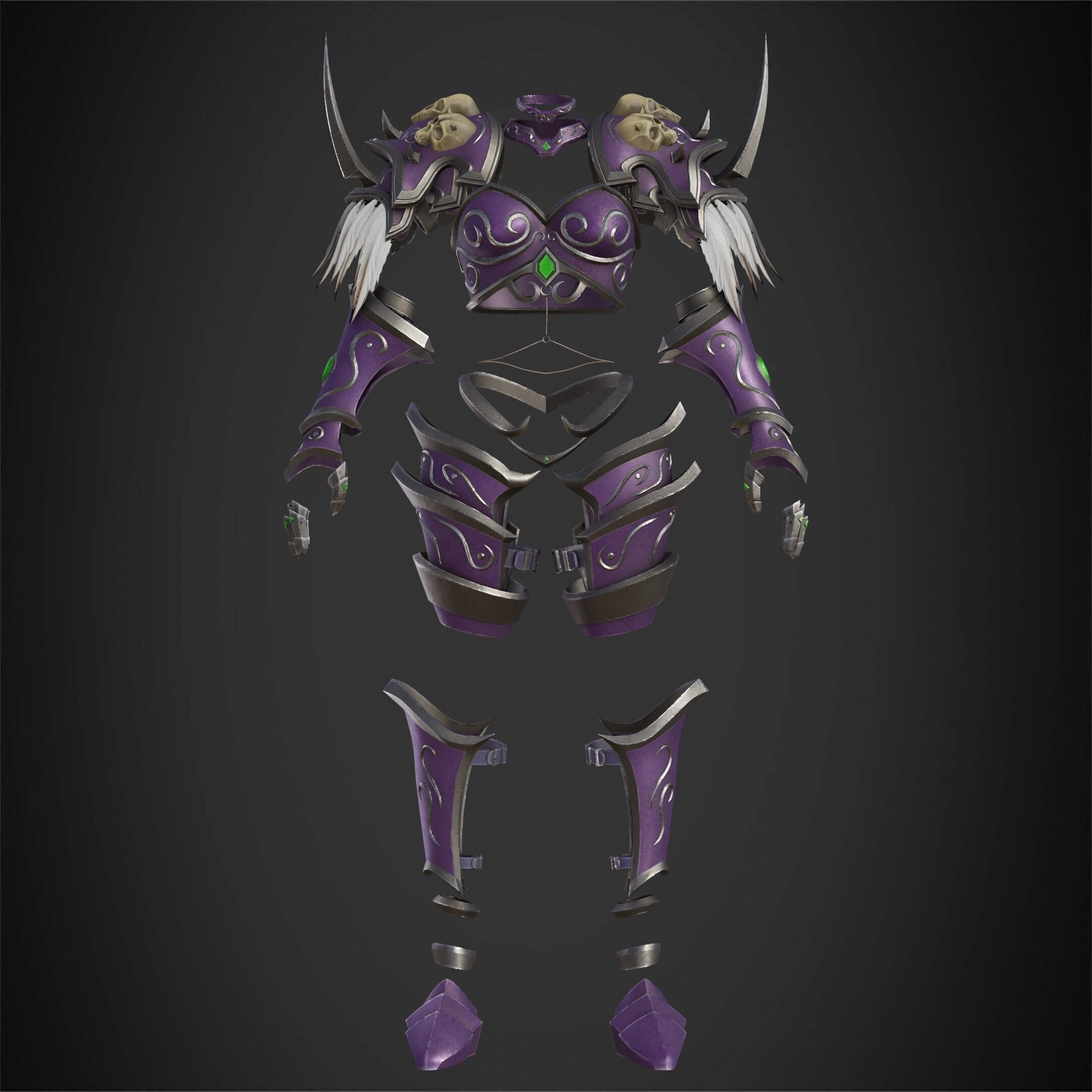 World of Warcraft Sylvanas Armor for Cosplay 3D model 3D printable ...