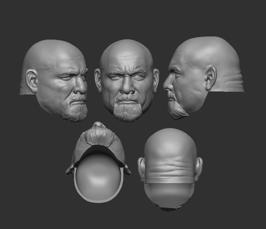 Goldberg - Headsculpt for Action Figures 3D model 3D printable | CGTrader