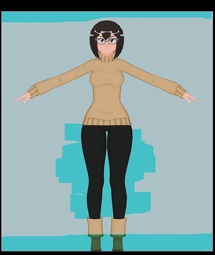 3D model anime character game ready VR / AR / low-poly | CGTrader