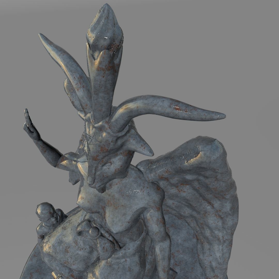Satanic Statue 3D model 3D printable | CGTrader