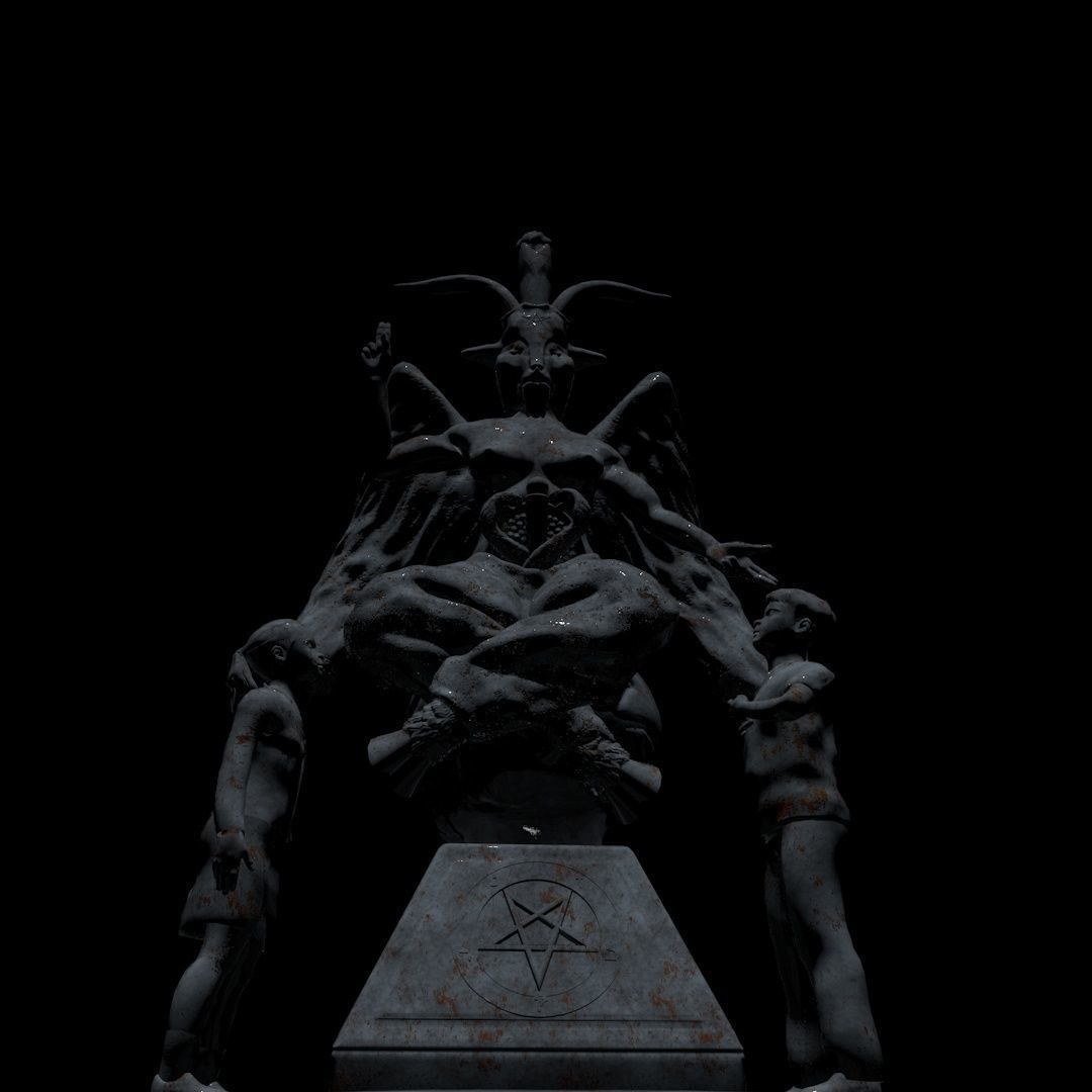 Satanic Statue 3D model 3D printable | CGTrader