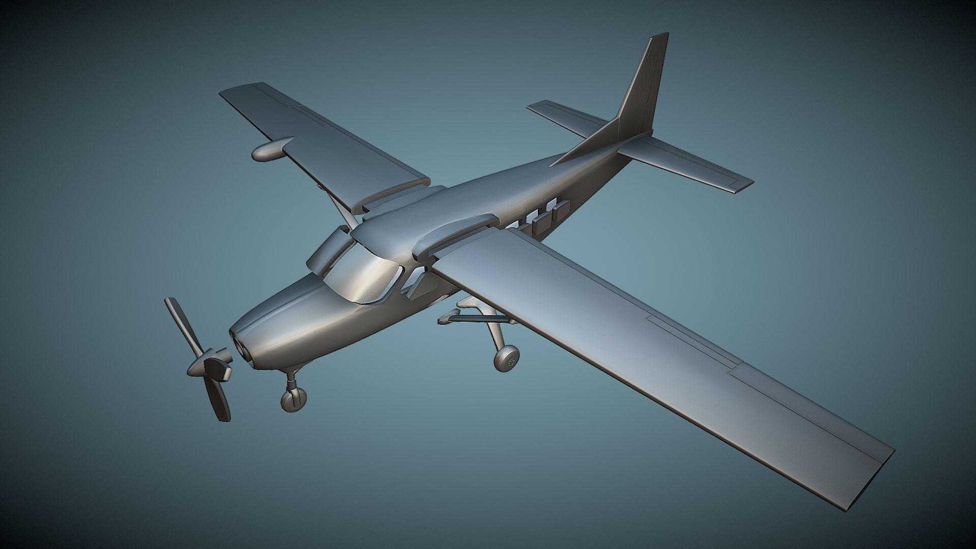 Cessna 208A Caravan - 3D Printable Model 3D model 3D printable | CGTrader