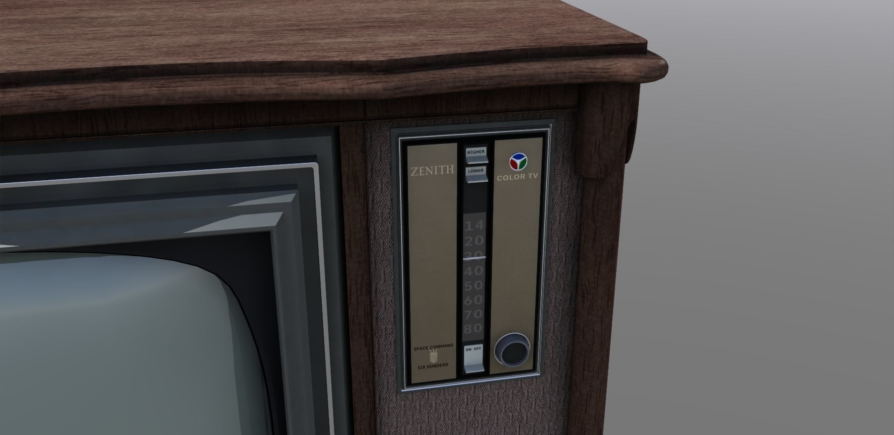 1968 Zenith color TV 3D model | CGTrader