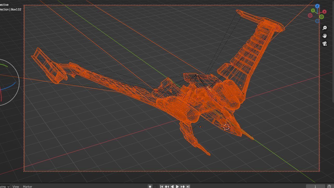 3D model Romulan Winged Defender Cruise Crimson Raptor Star Trek Ship ...