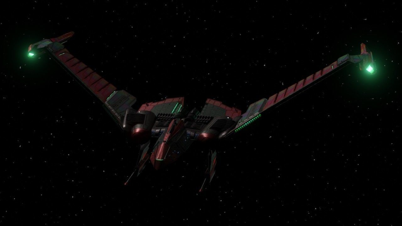 3D model Romulan Winged Defender Cruise Crimson Raptor Star Trek Ship ...