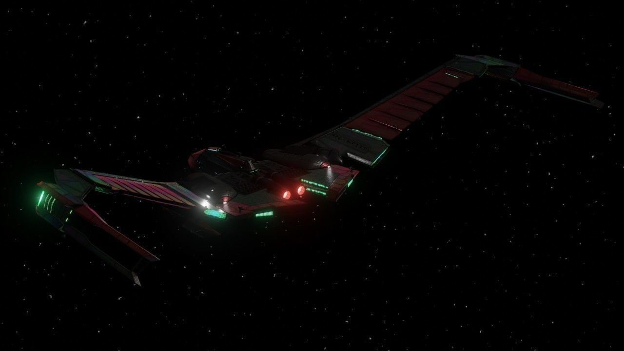 3D model Romulan Winged Defender Cruise Crimson Raptor Star Trek Ship ...