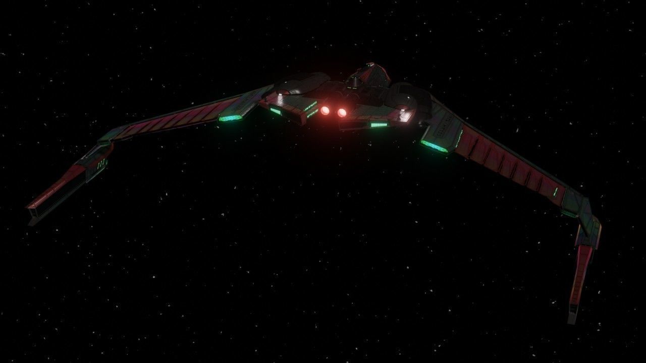3D model Romulan Winged Defender Cruise Crimson Raptor Star Trek Ship ...