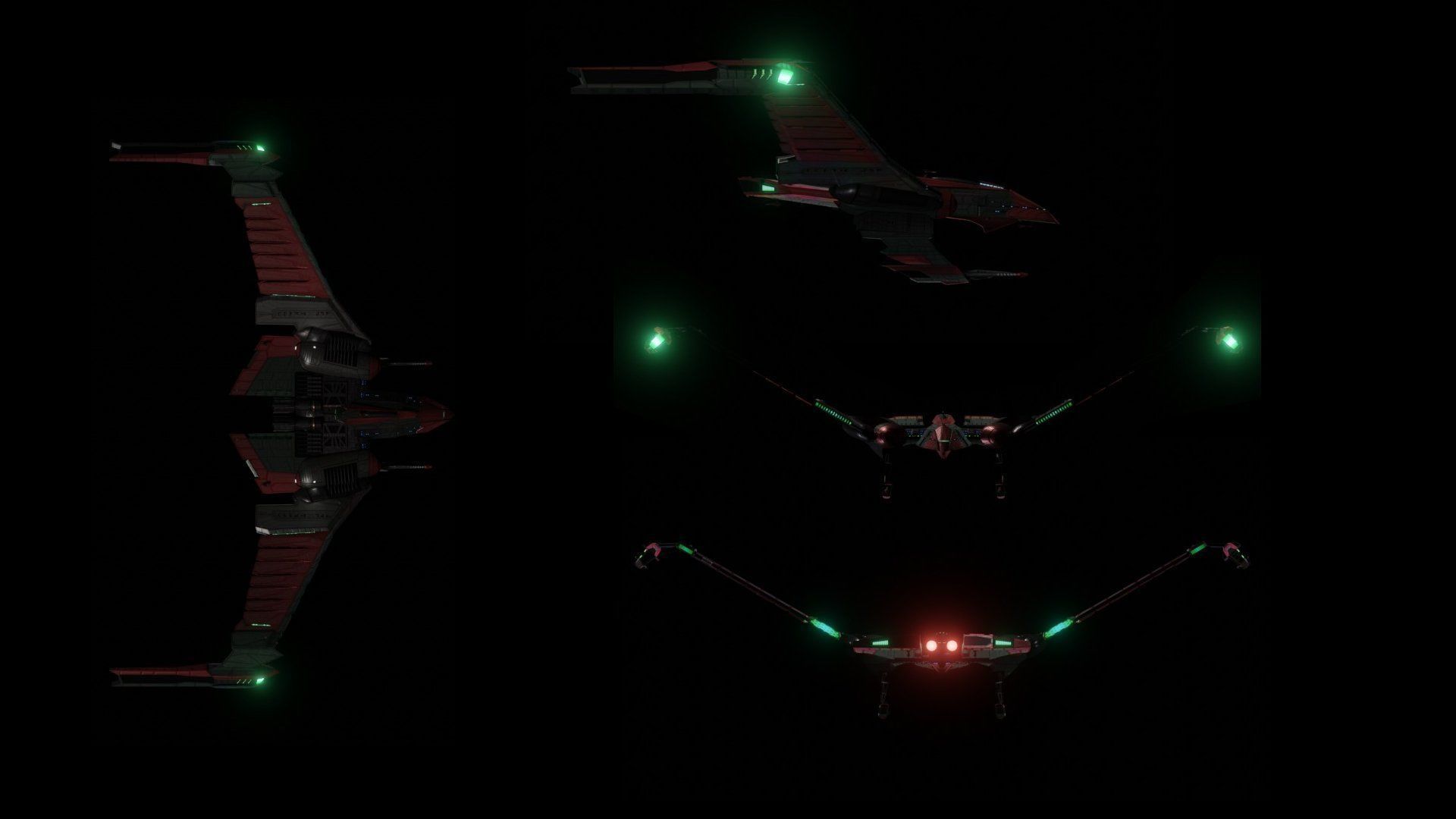 3D model Romulan Winged Defender Cruise Crimson Raptor Star Trek Ship ...