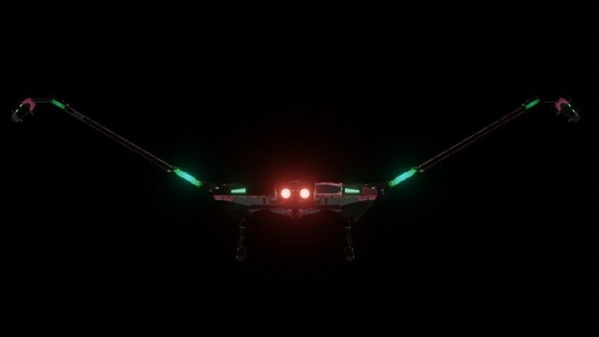 3D model Romulan Winged Defender Cruise Crimson Raptor Star Trek Ship ...
