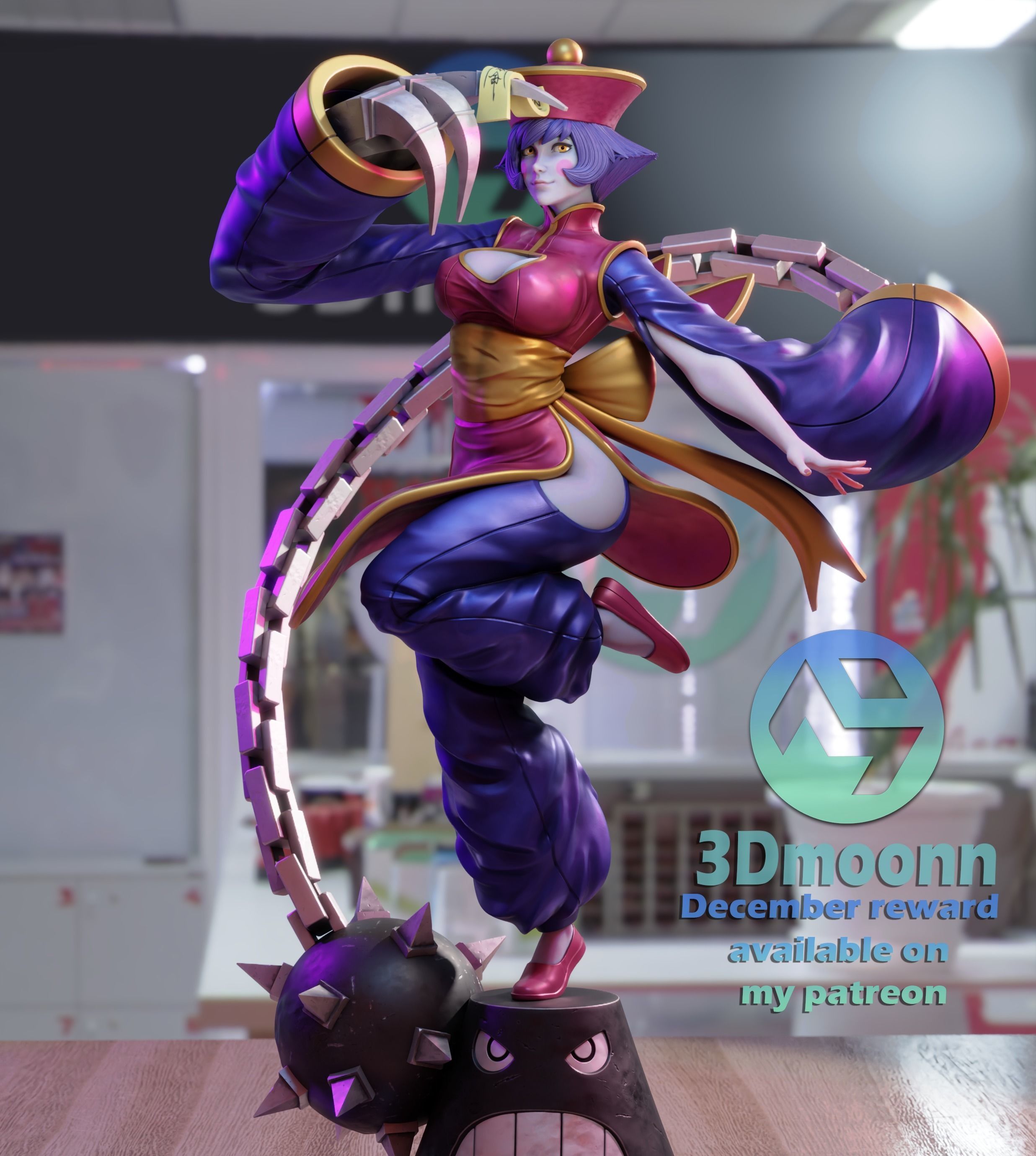 hsien ko - darkstalkers - stl 3D model 3D printable | CGTrader