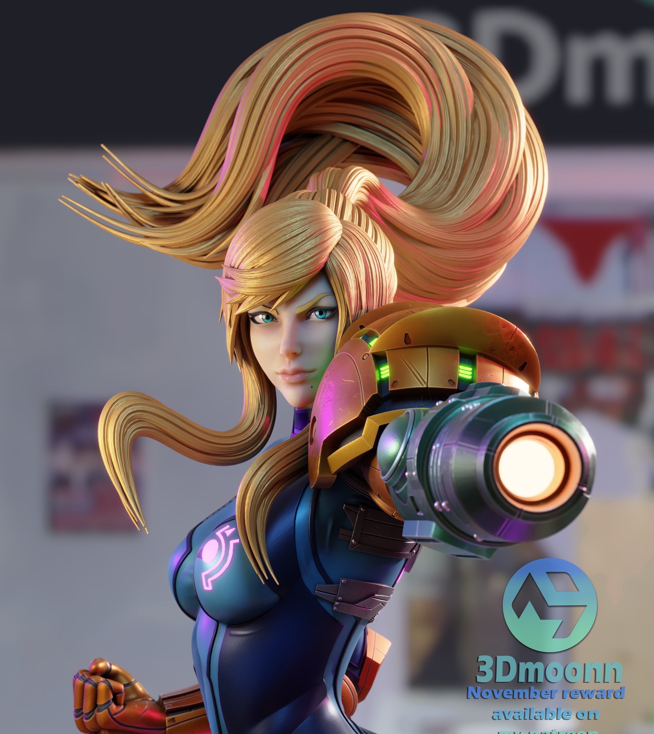 Samus Aran - Metroid - stl 3D model 3D printable | CGTrader