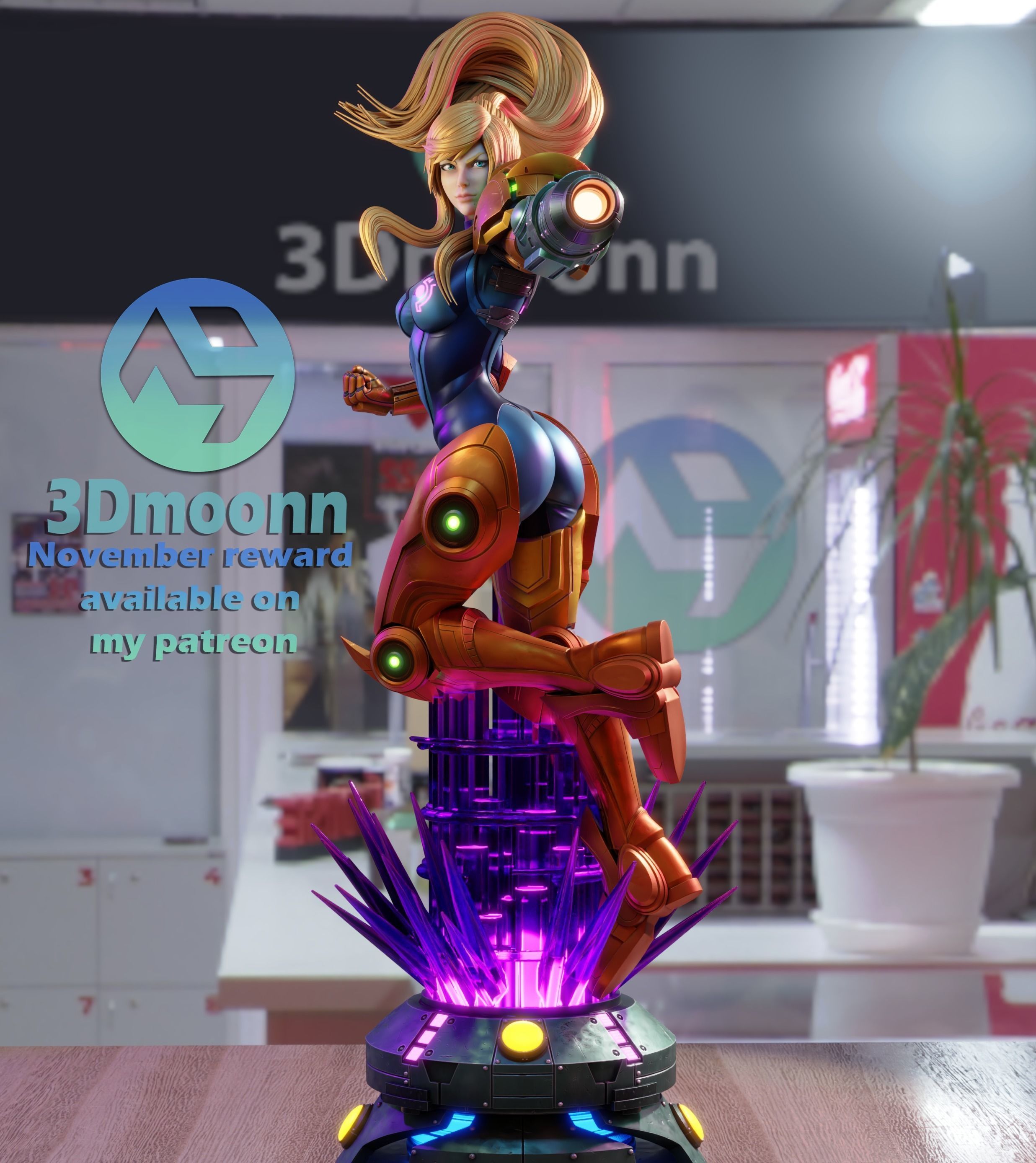 Samus Aran - Metroid - stl 3D model 3D printable | CGTrader