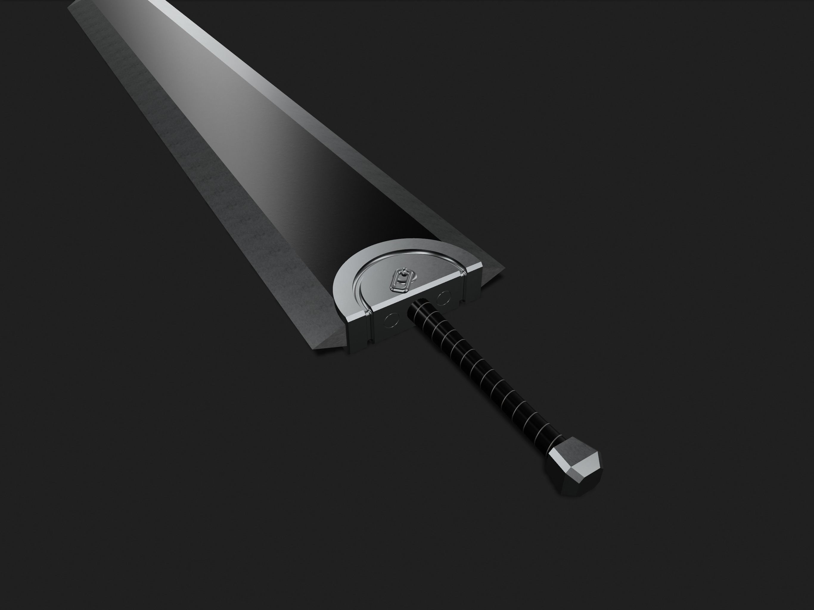 Manga Accurate Dragon Sword 3D model 3D printable | CGTrader