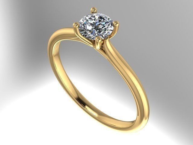 4 Prong Cathedral Engagement Ring 3D model 3D printable | CGTrader