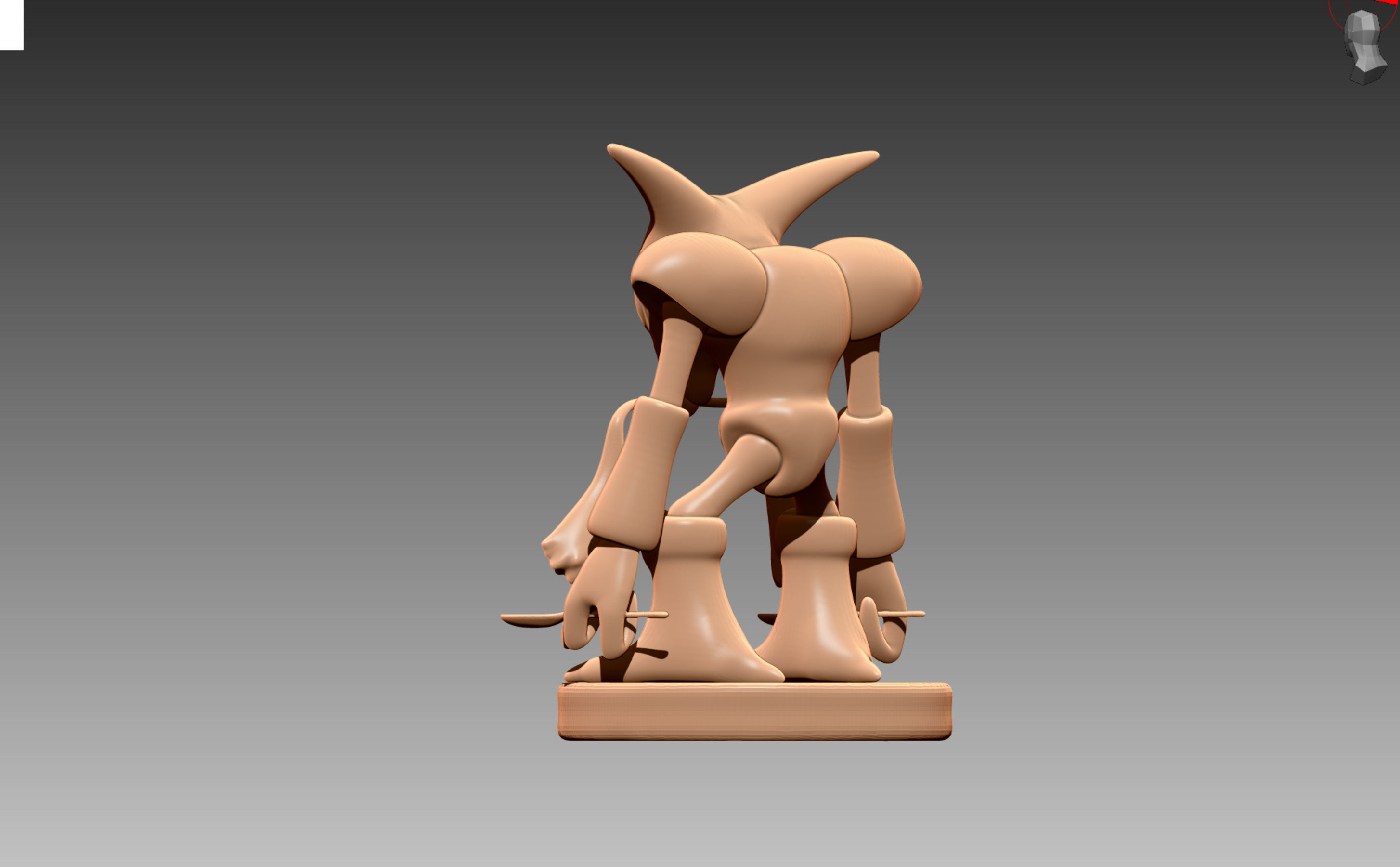 Alakazam Pokemon OBJ STL 3D model 3D printable | CGTrader