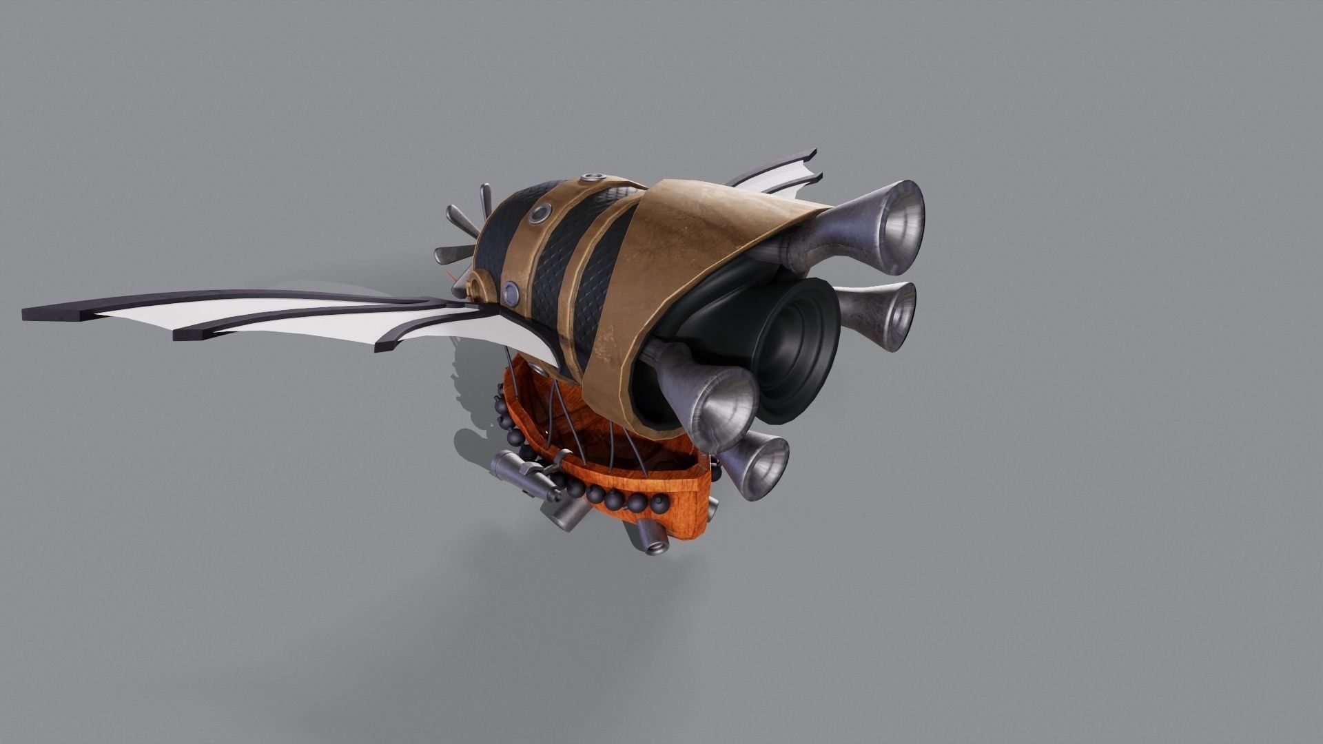 Battle blimp 3D model rigged | CGTrader