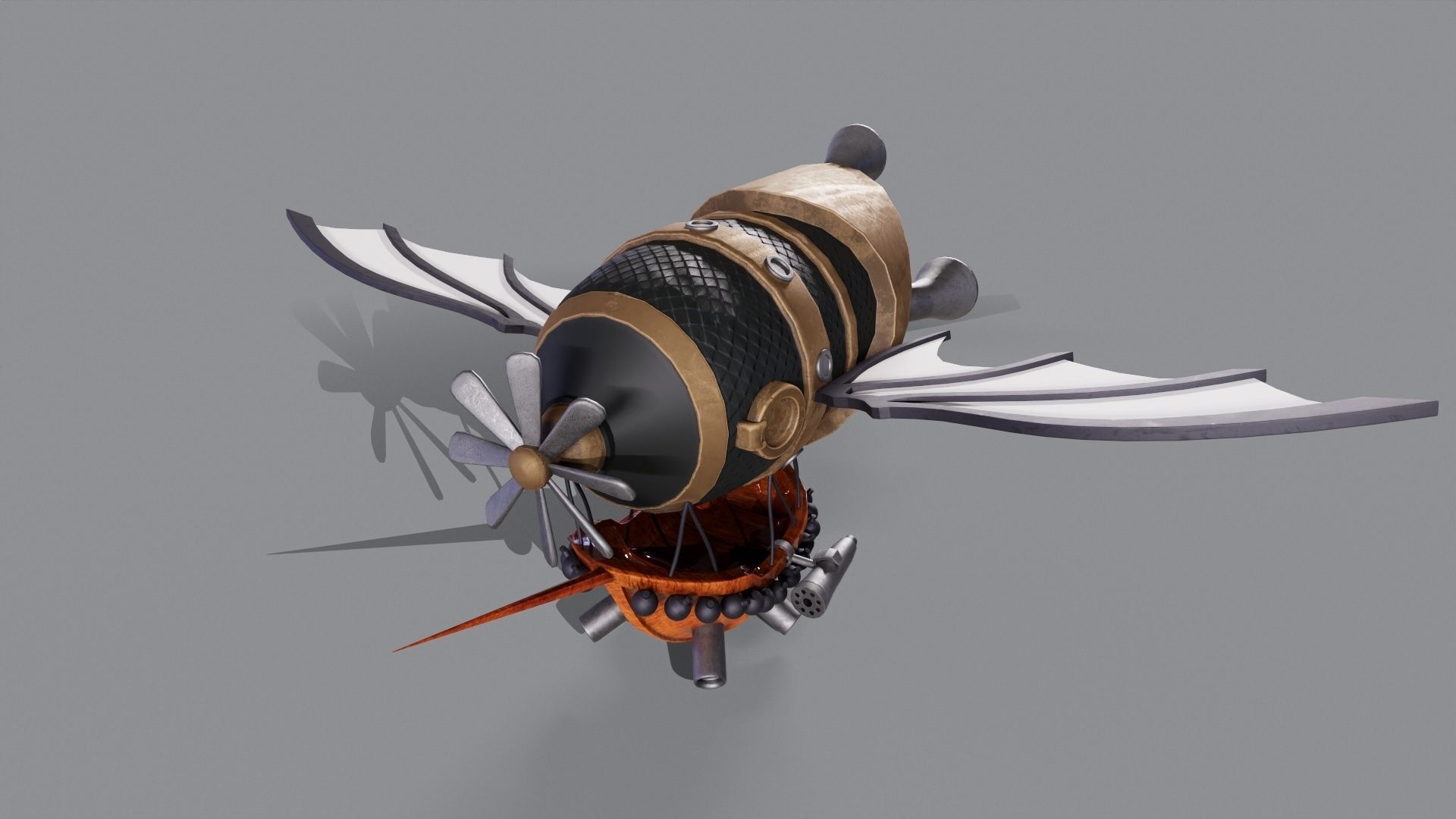 Battle blimp 3D model rigged | CGTrader