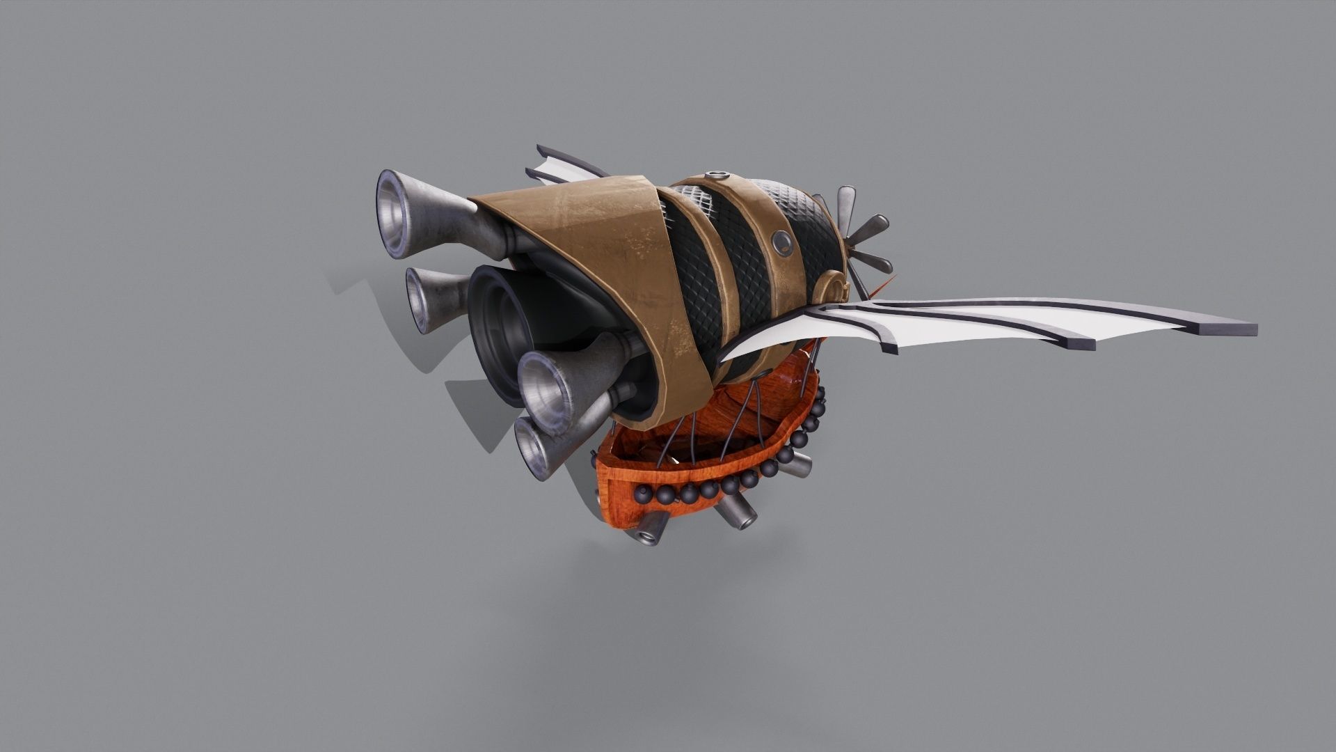 Battle blimp 3D model rigged | CGTrader