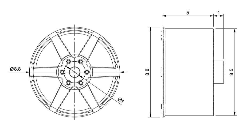 COSMIS INNERLINE S01 RIMS FOR DIECAST 64 SCALE 3D model 3D printable ...