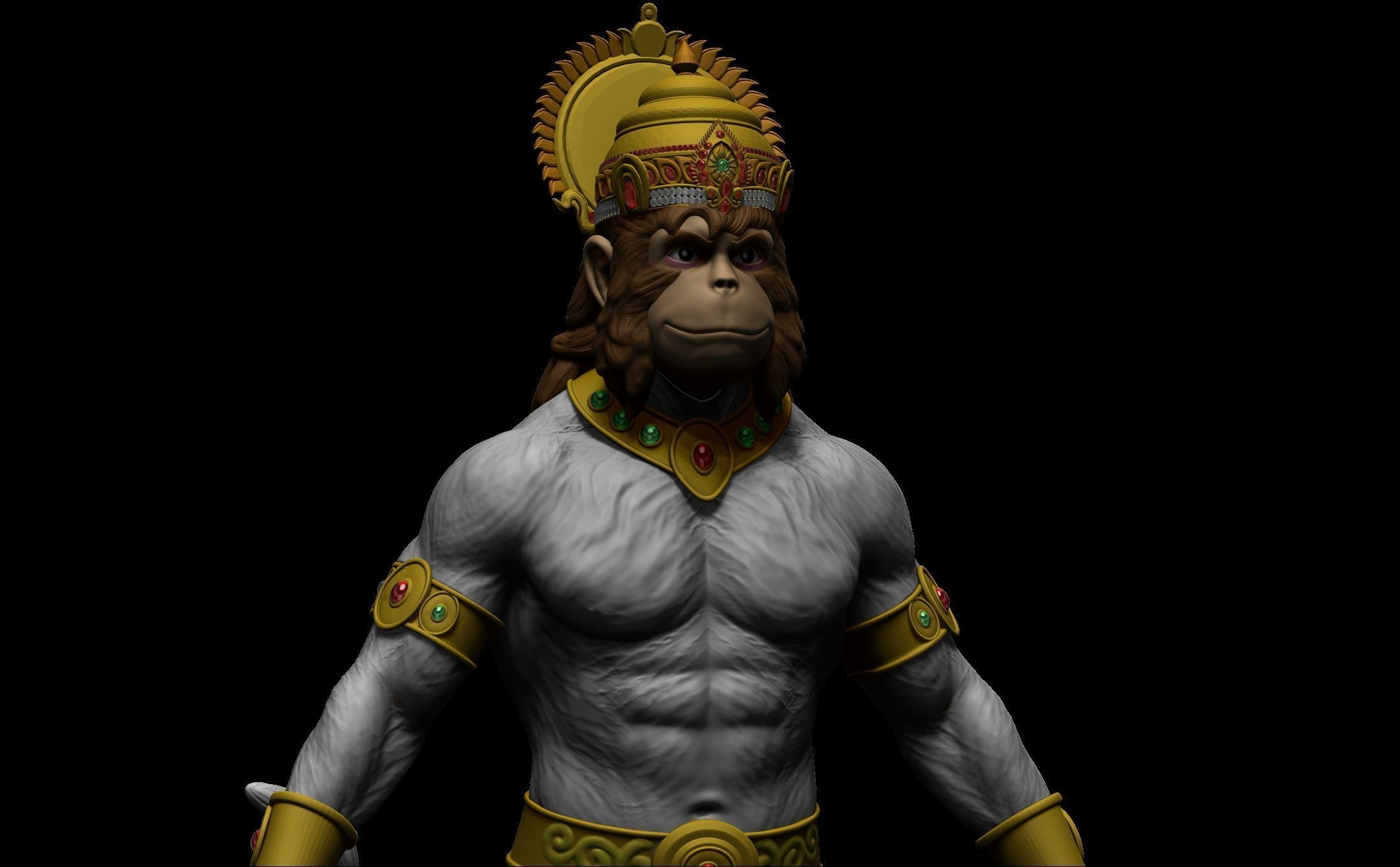3D model Lord Hanuman VR / AR / low-poly | CGTrader