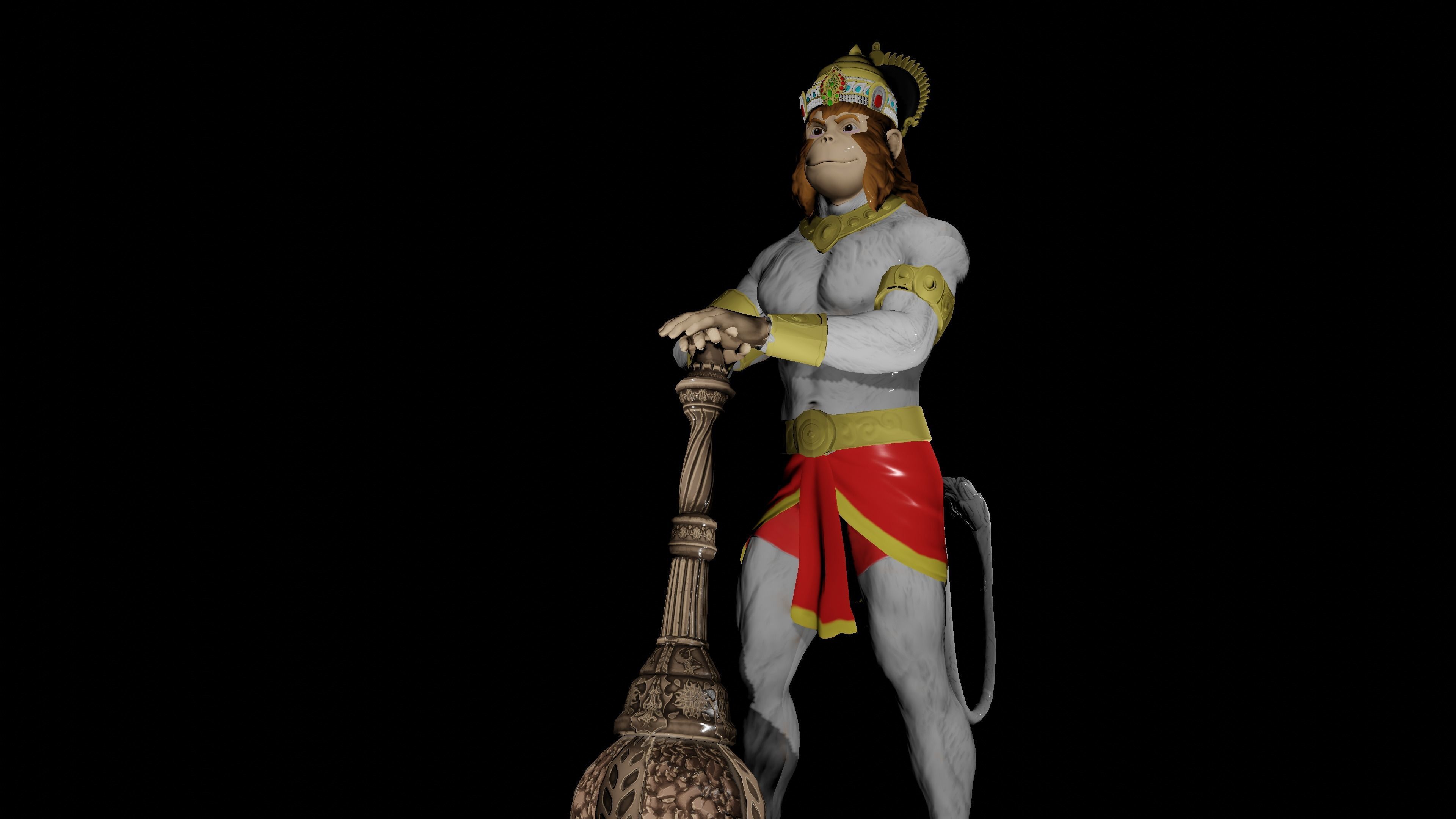 3D model Lord Hanuman VR / AR / low-poly | CGTrader