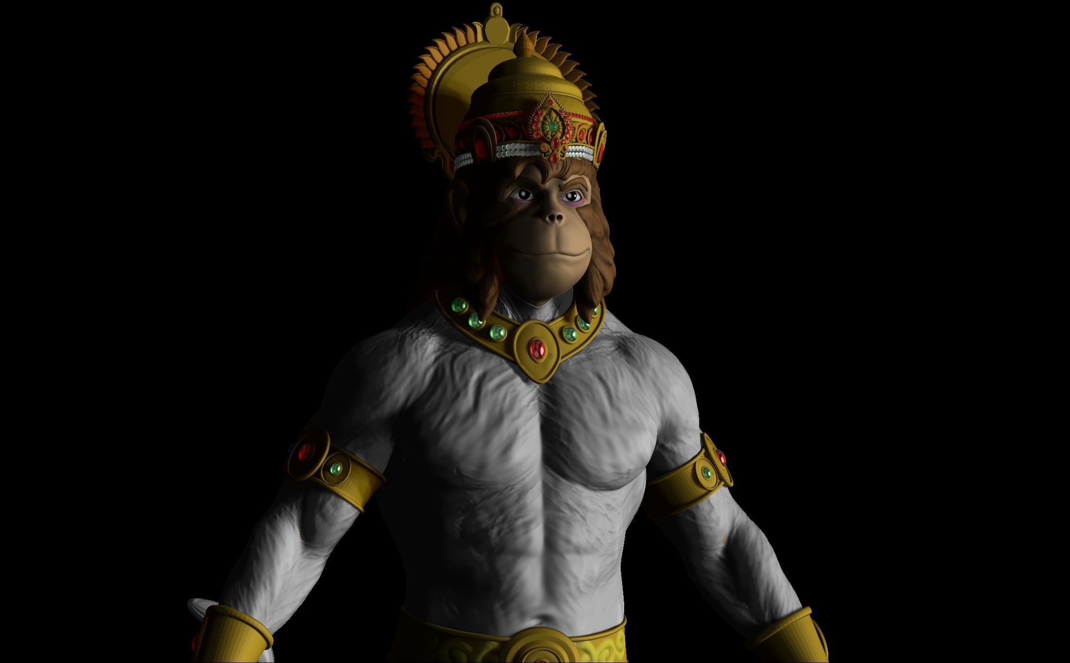 3D model Lord Hanuman VR / AR / low-poly | CGTrader
