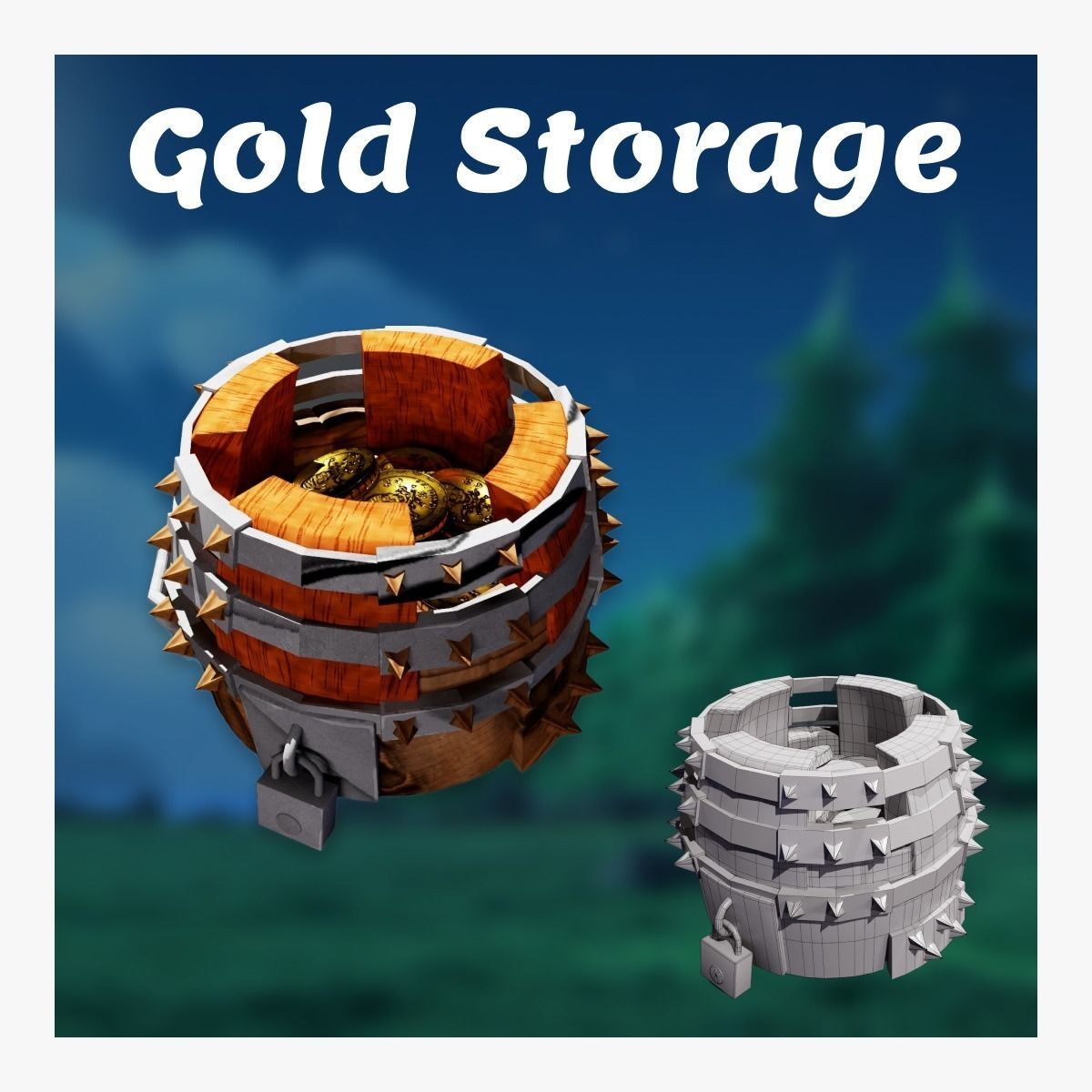 Gold storage 3D model | CGTrader