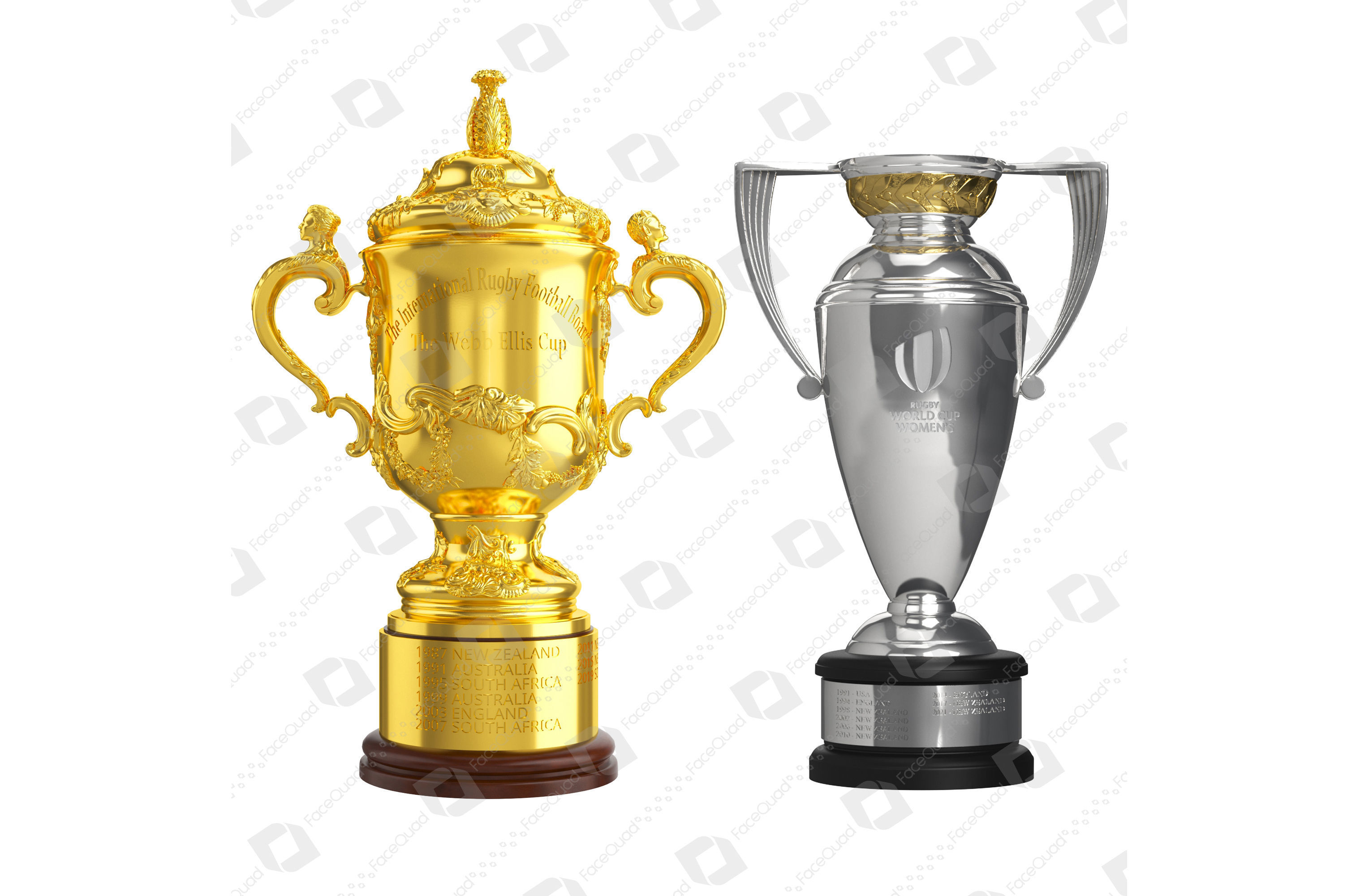 Rugby World Cup Trophy Collection 3D model | CGTrader