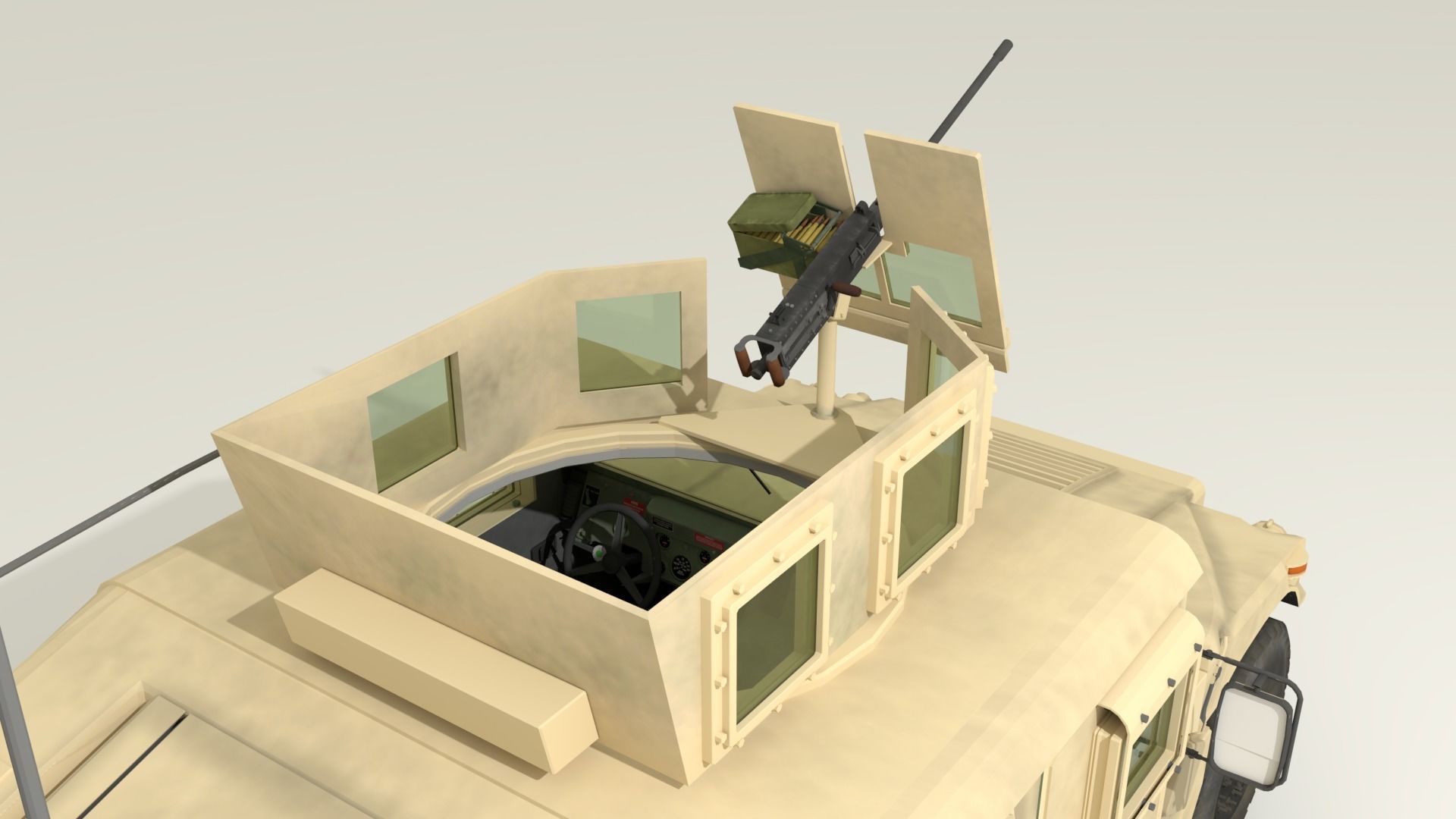 HMMWV M1114 Humvee - Multiple Operators 3D model | CGTrader