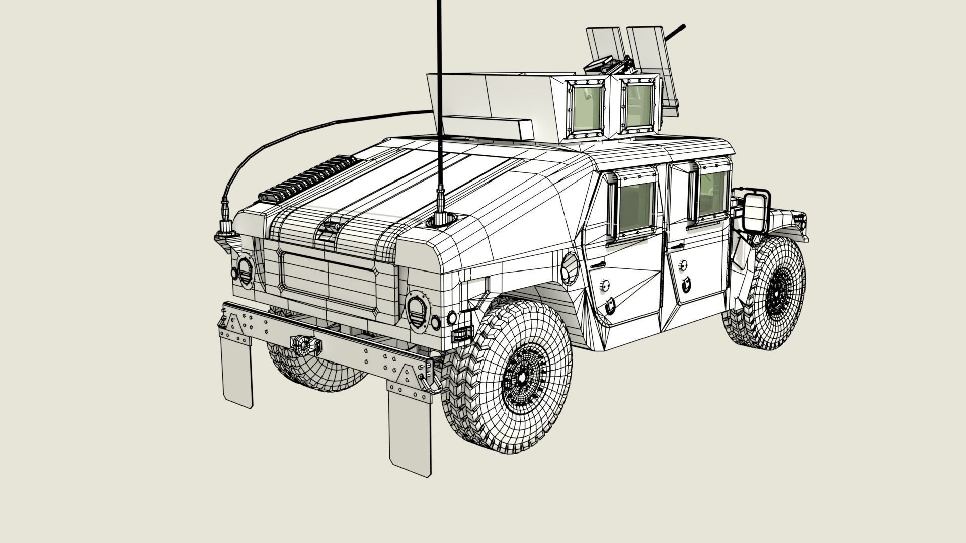HMMWV M1114 Humvee - Multiple Operators 3D model | CGTrader