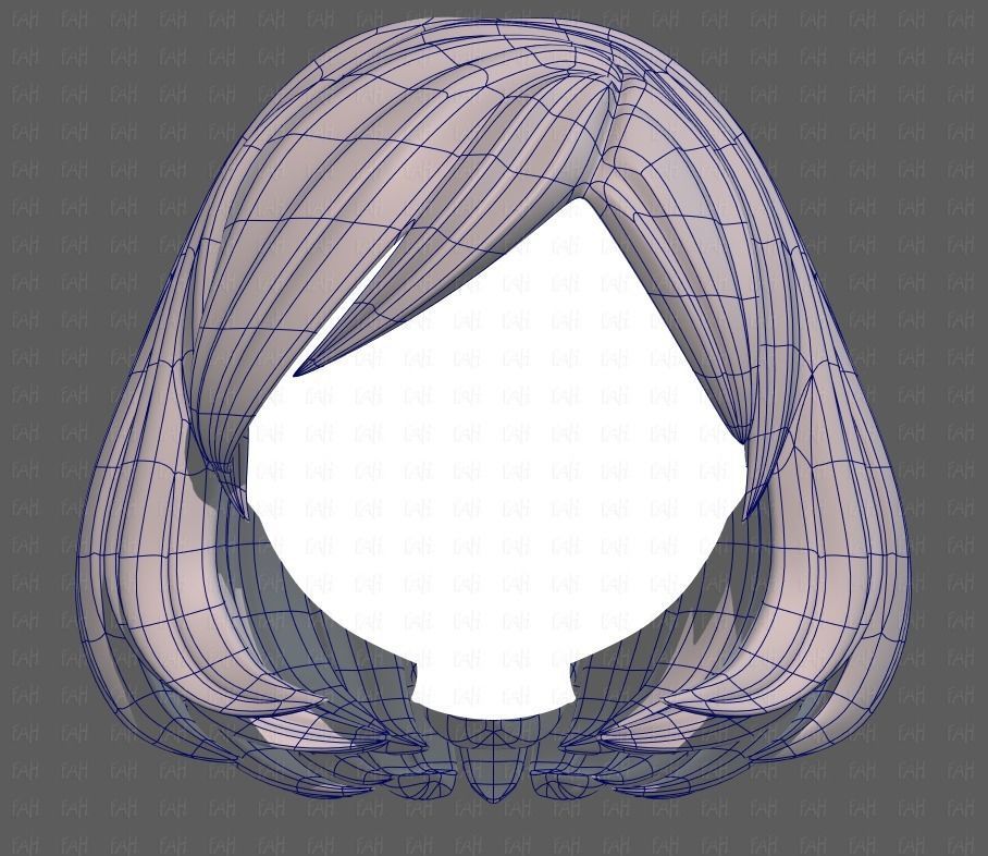 3D model Base Hair for girl V61 VR / AR / low-poly | CGTrader