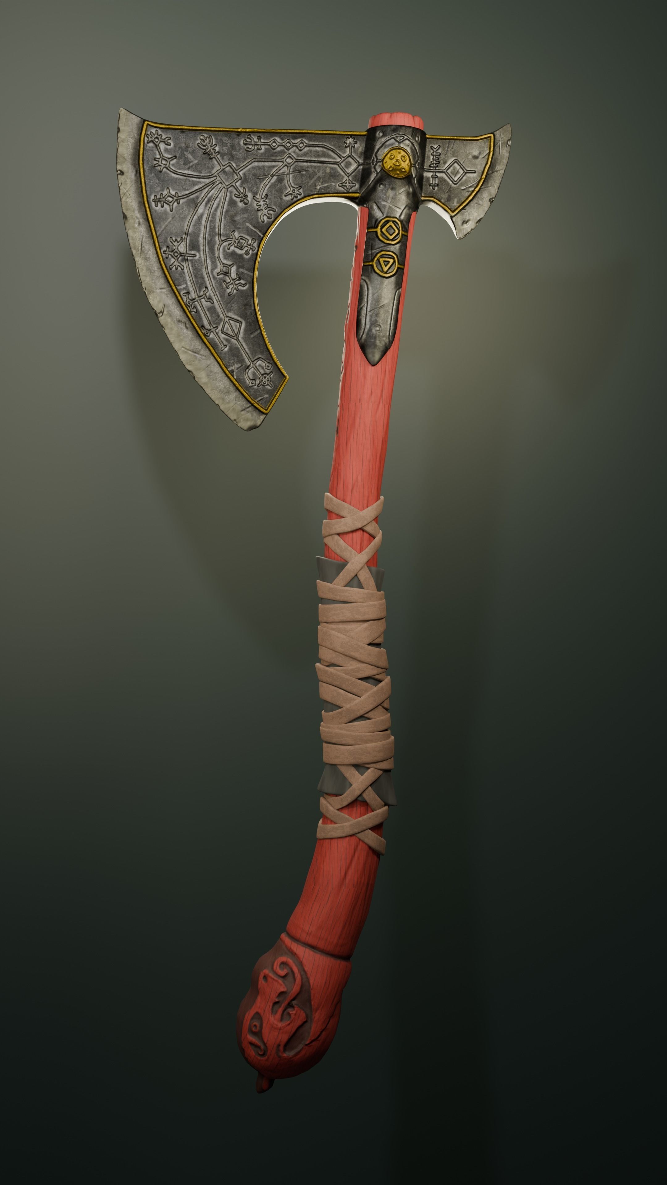 Kratos Axe Mid-Poly 3D Model 3D model | CGTrader