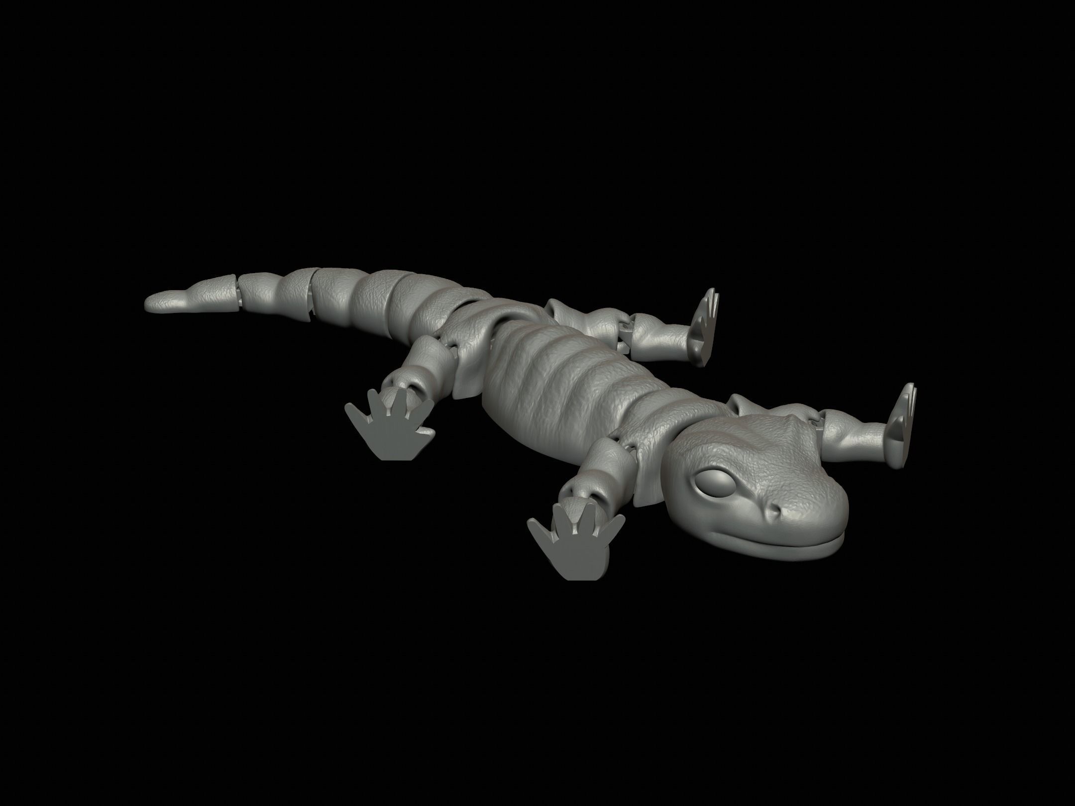 Flexi salamander fantasy print in place animal free 3D model 3D ...