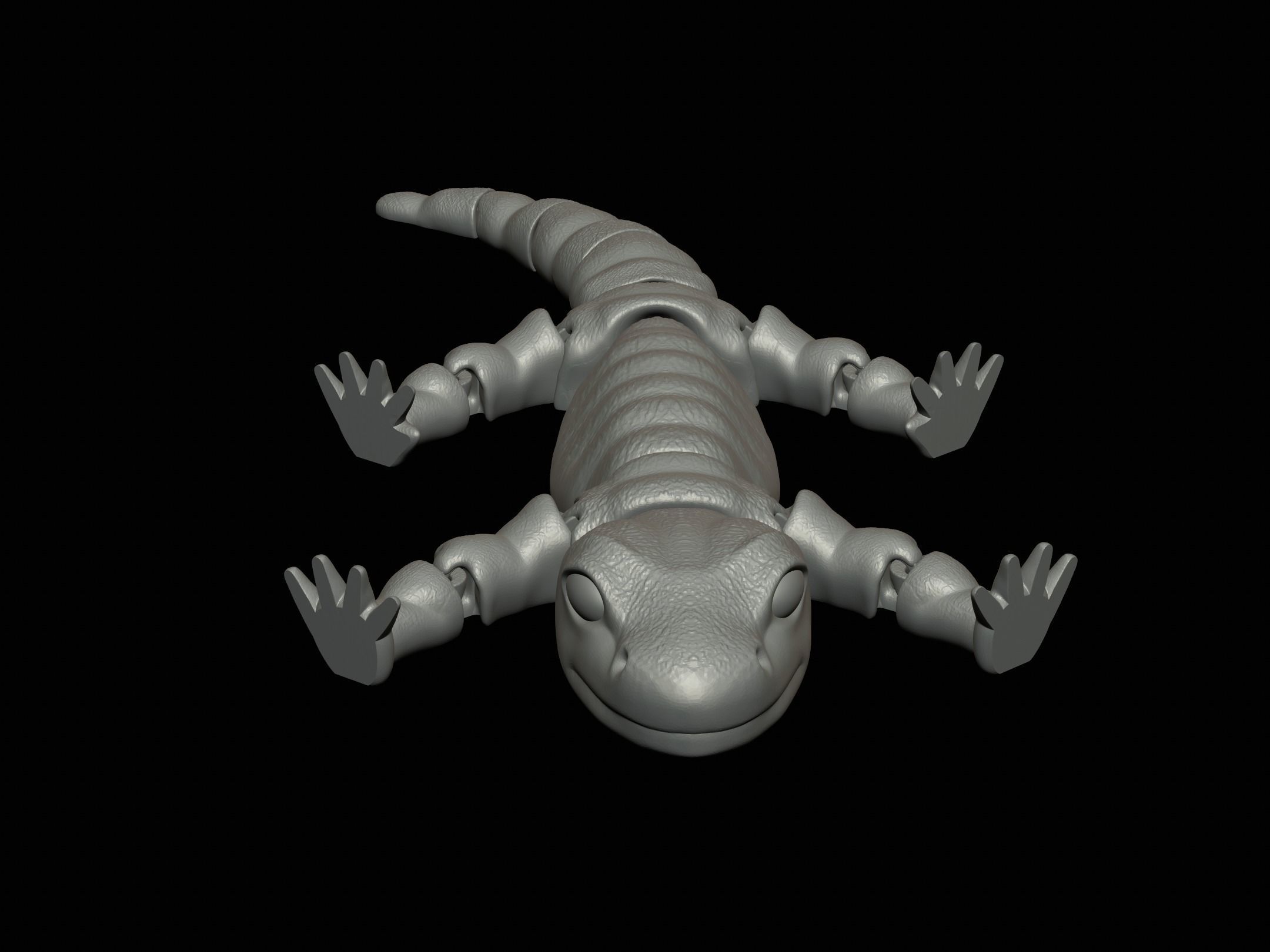Flexi salamander fantasy print in place animal free 3D model 3D ...