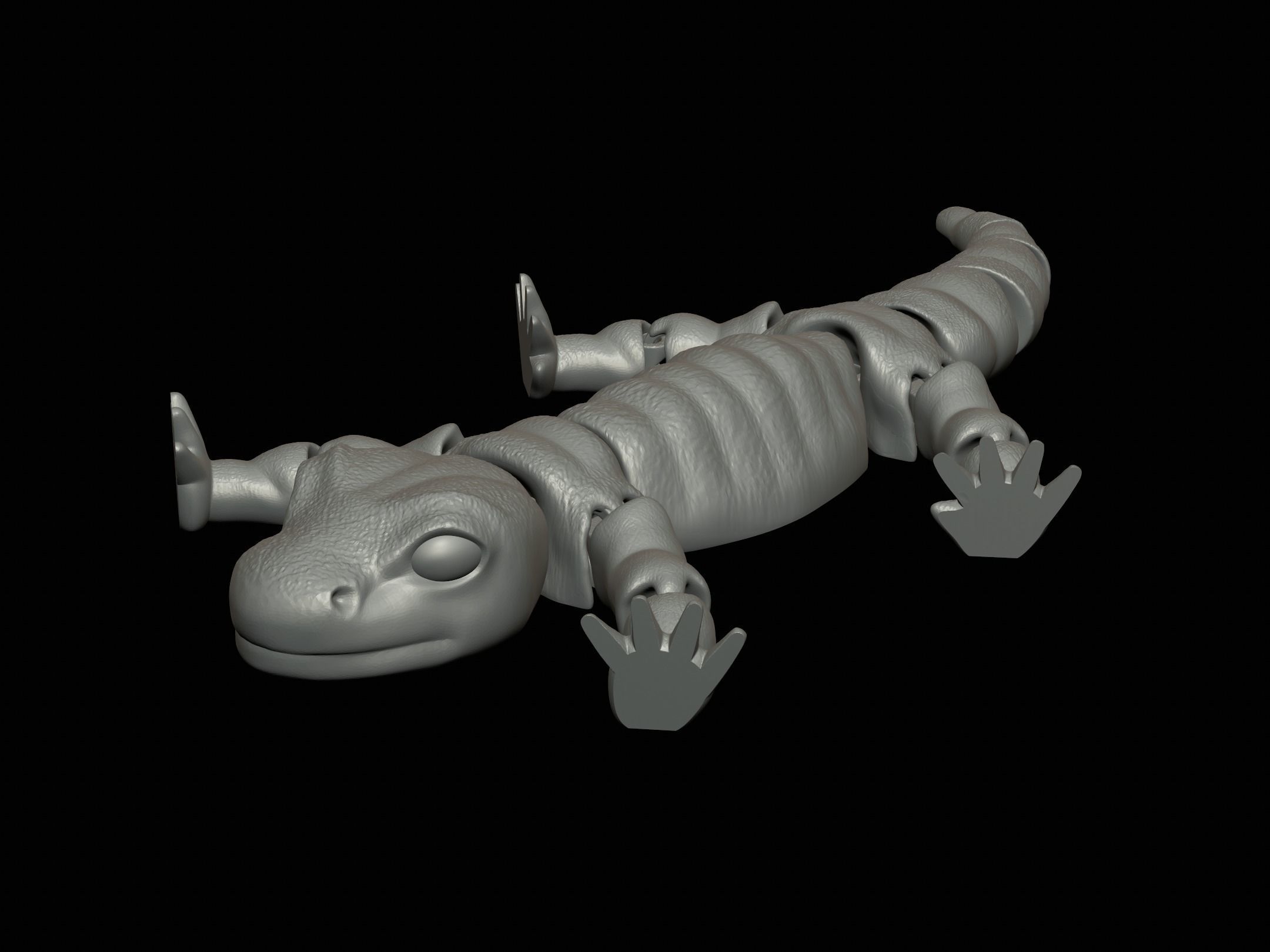 Flexi salamander fantasy print in place animal free 3D model 3D ...