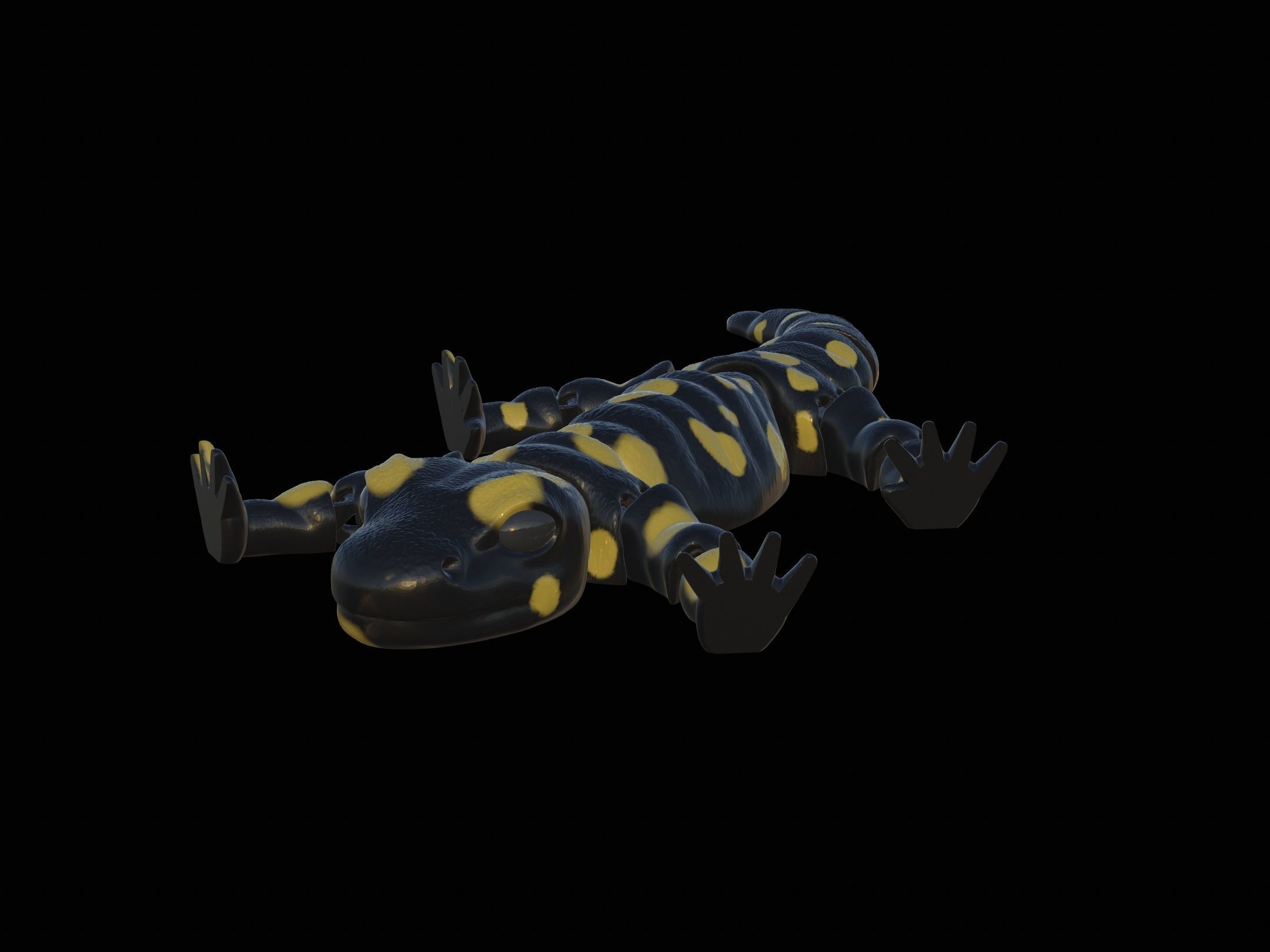 Flexi salamander fantasy print in place animal free 3D model 3D ...