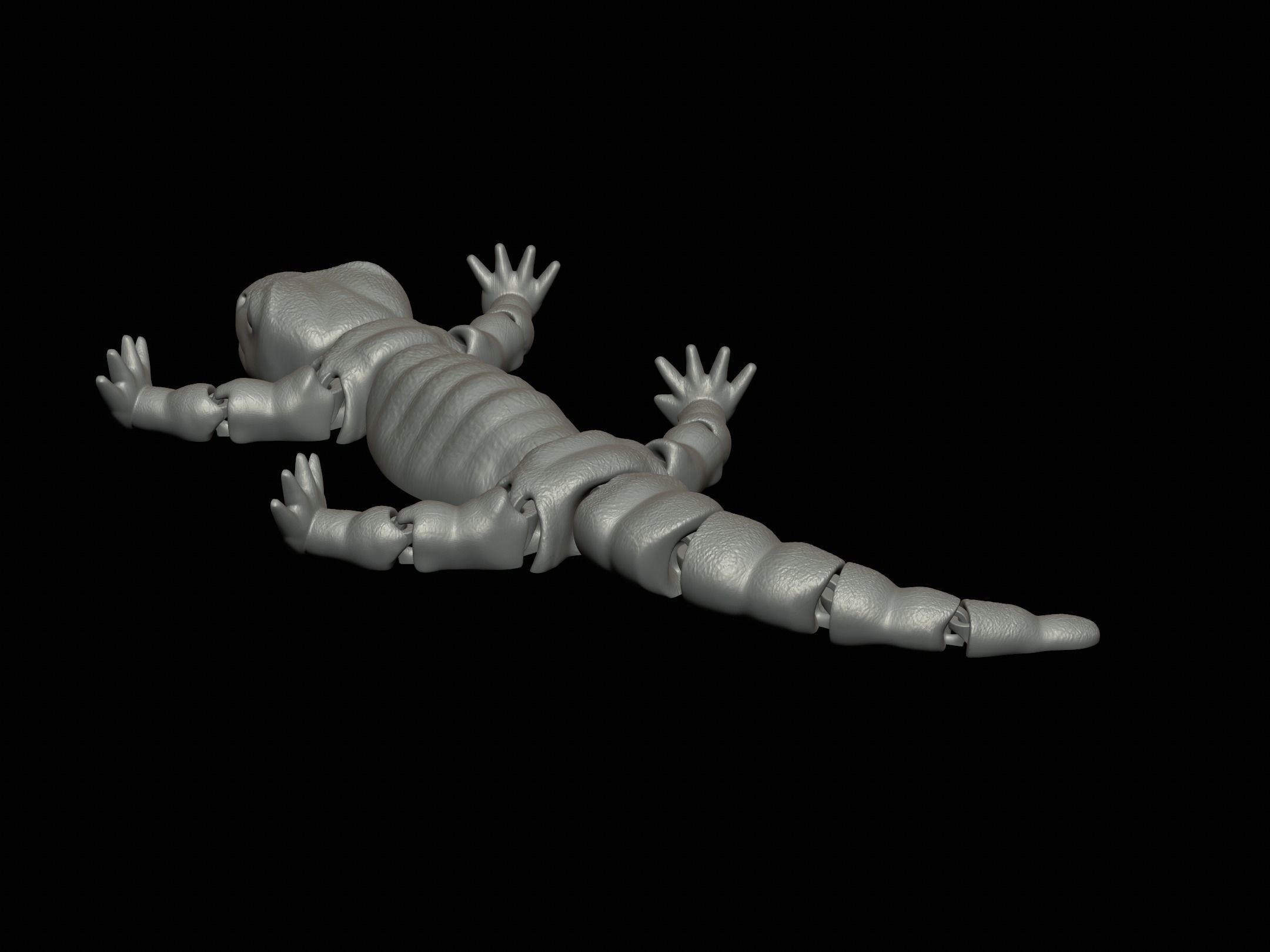 Flexi salamander fantasy print in place animal free 3D model 3D ...