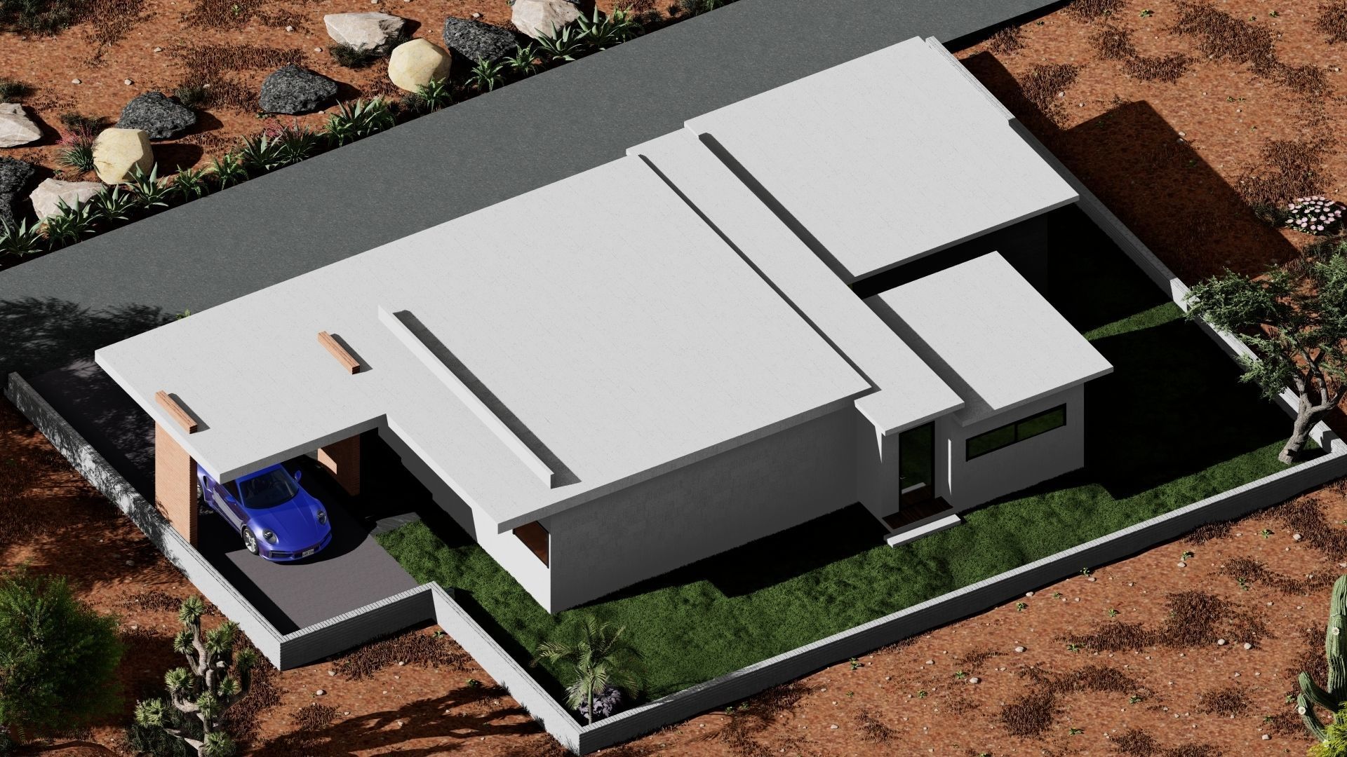 Modern Tiny House Exterior 3d Sketchup Model Lumion Render 3d Model Cgtrader