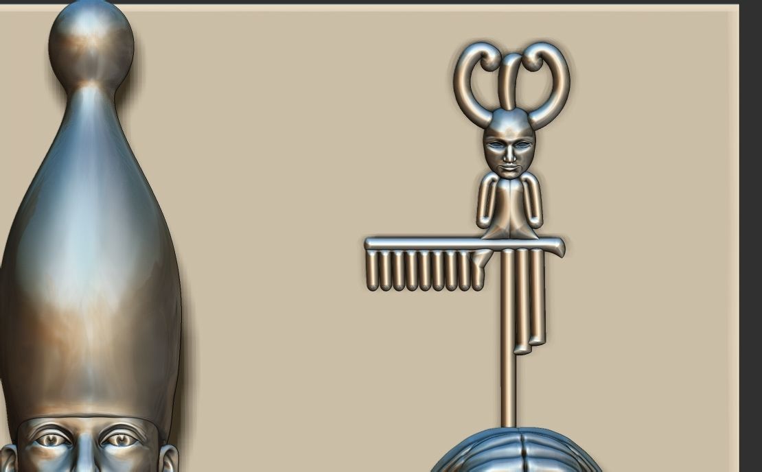 king menkaure and his queen - Egypt Pharaoh statue 3D model 3D ...