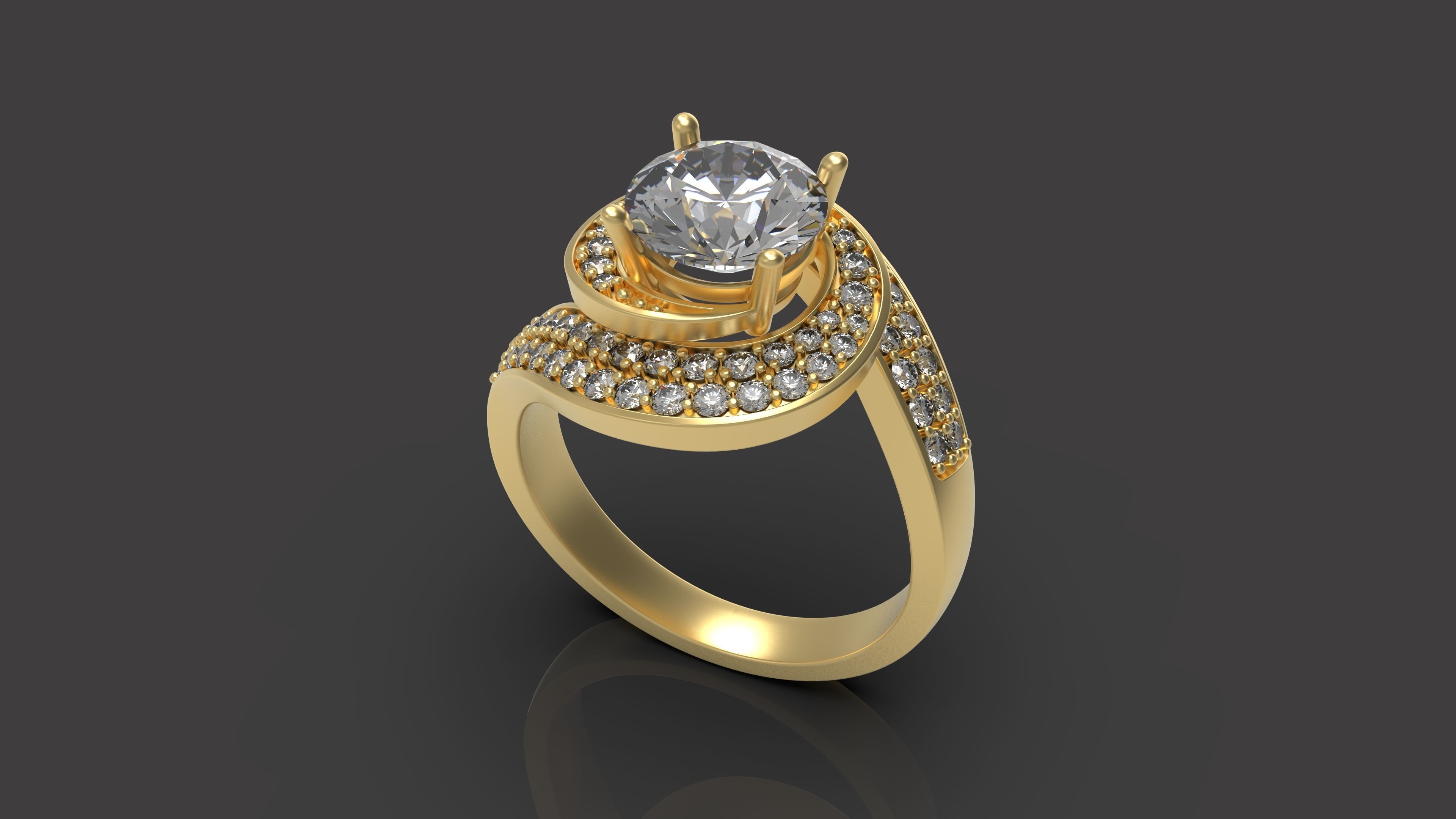 jewelry diamond ring 3D model 3D printable | CGTrader