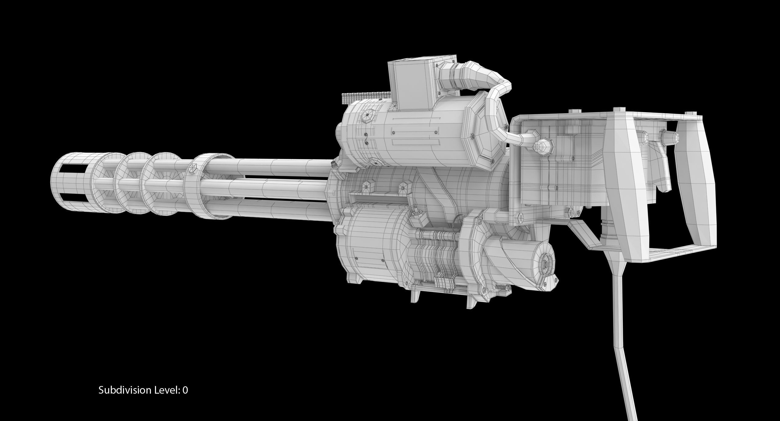 3D model M134 Minigun Clean VR / AR / low-poly | CGTrader